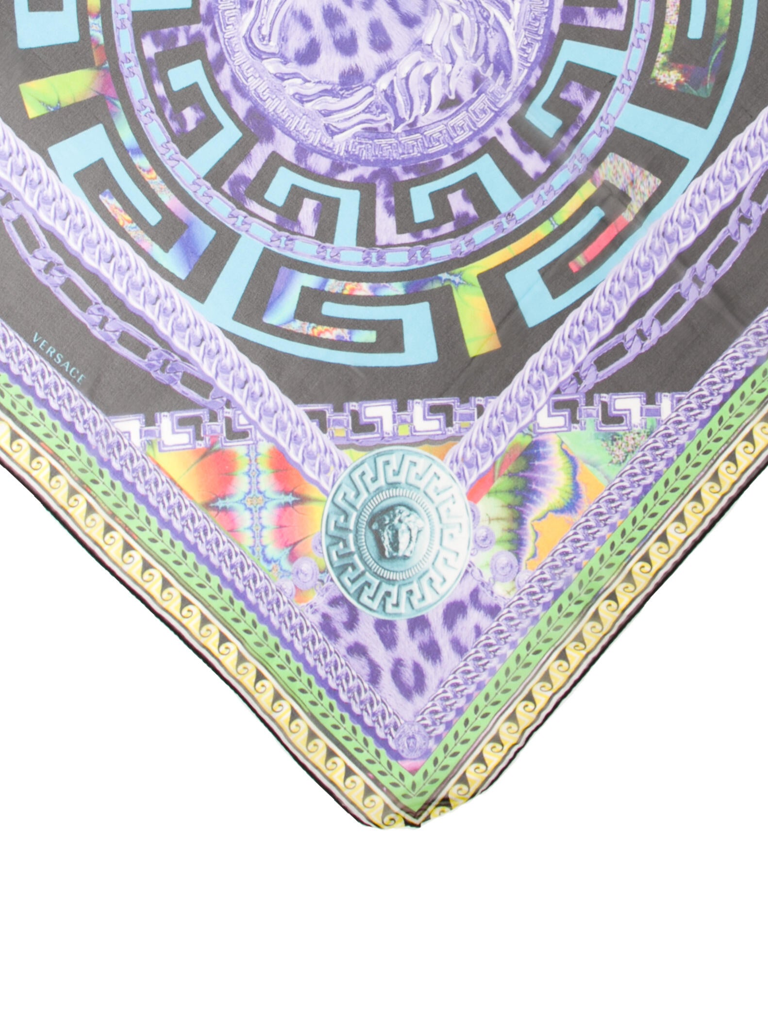Versace Silk Printed Scarf - Blue Scarves and Shawls, Accessories ...