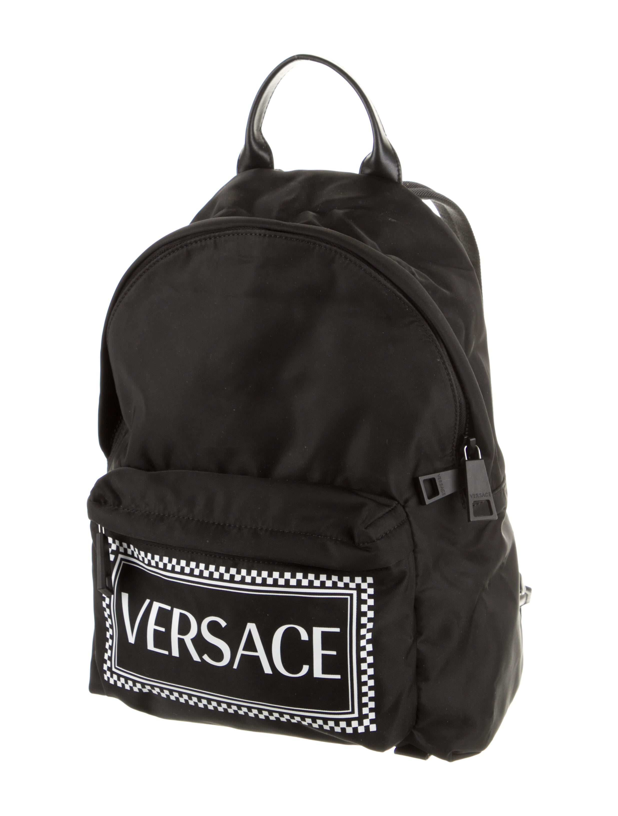Versace Logo Backpack - Black Backpacks, Handbags - VES107049 | The ...