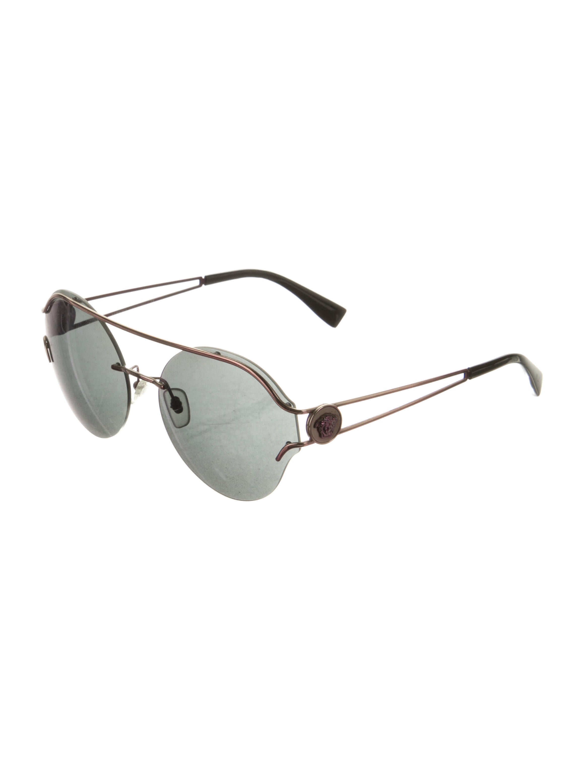 Versace Rimless Tinted Sunglasses - Black Sunglasses, Accessories ...