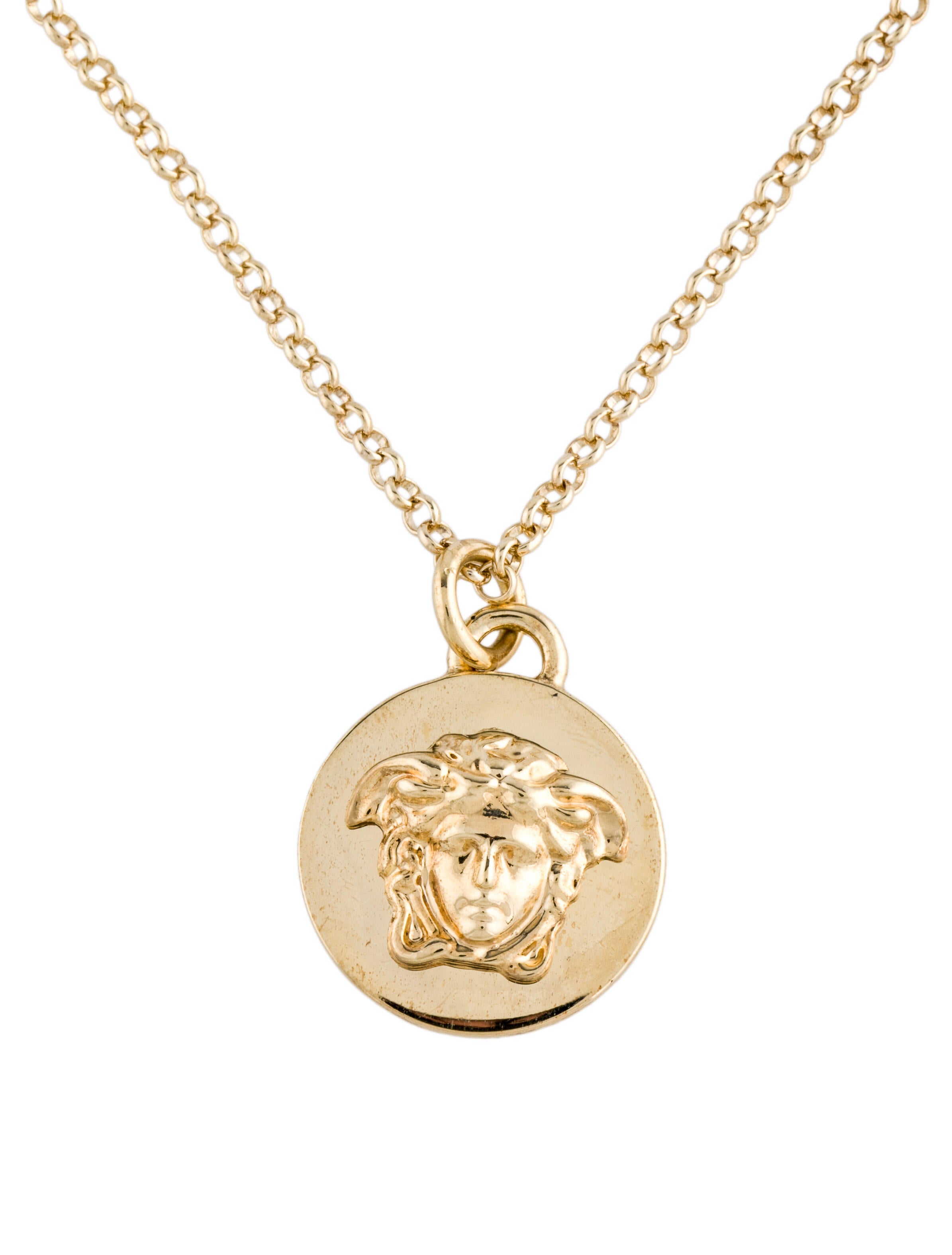 Versace Medusa Pendant Necklace - Brass Pendant Necklace, Necklaces ...
