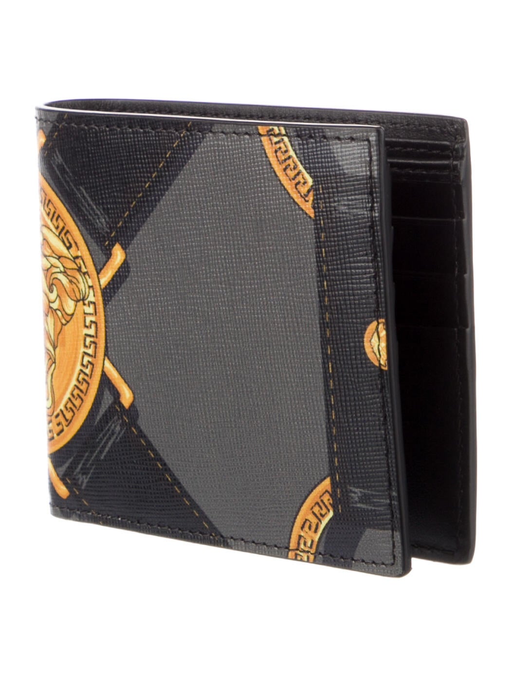 Versace Medusa Leather Bifold Wallet w/ Tags - Grey Wallets ...