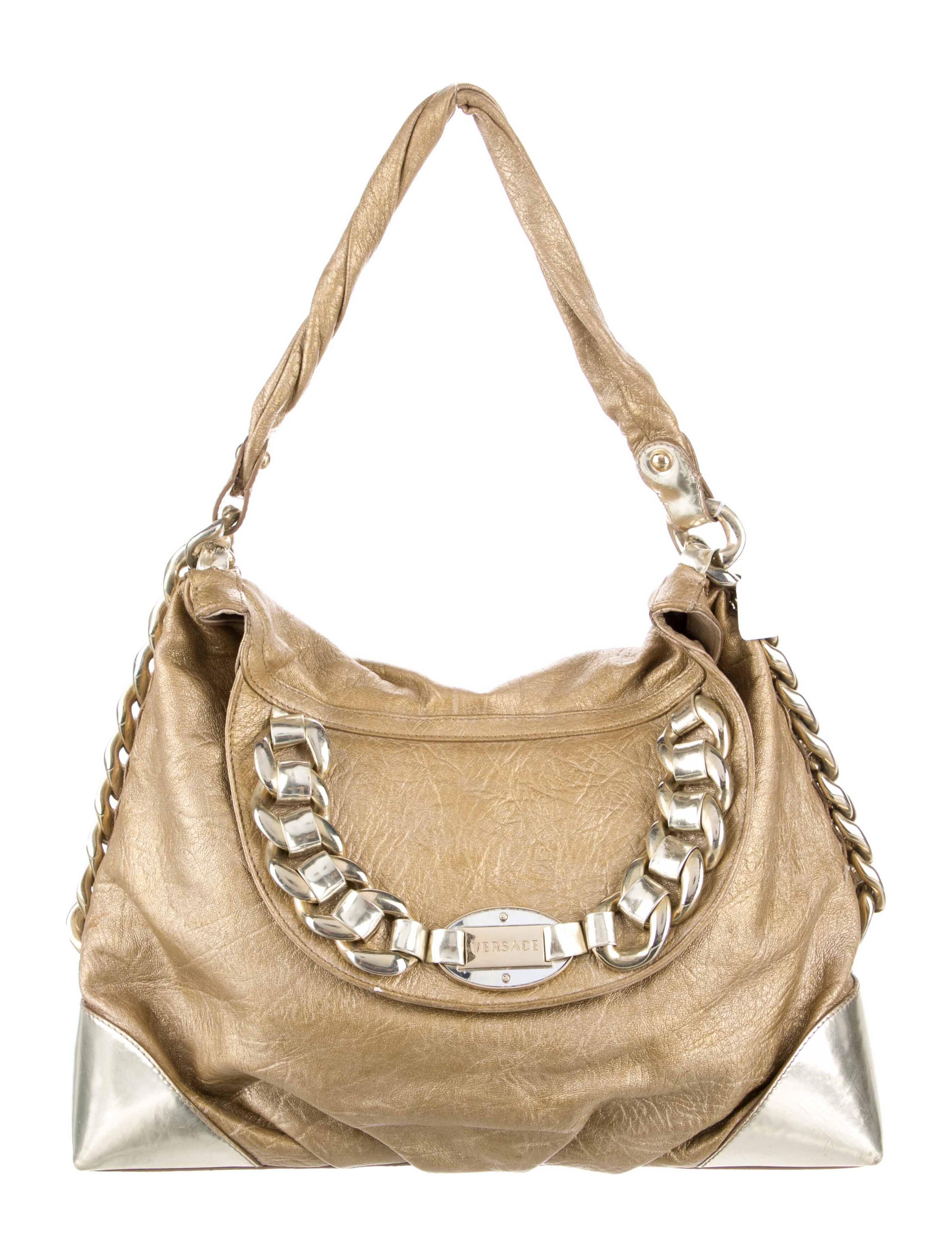 Versace Sultan Crystal Shoulder Bag - Gold Shoulder Bags, Handbags ...