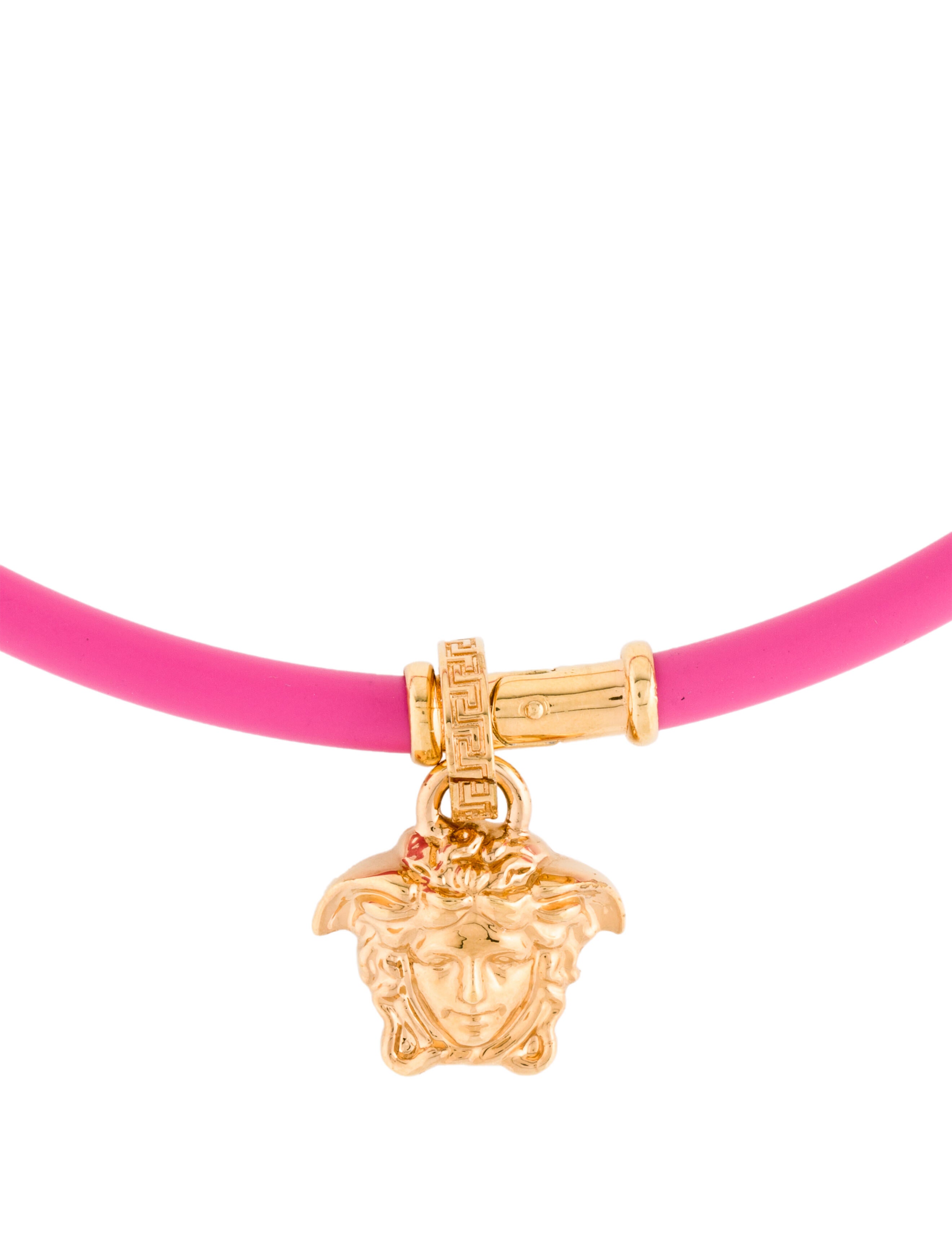Versace Medusa Aeternitas Choker Necklace - Pink, Gold-Tone Metal ...