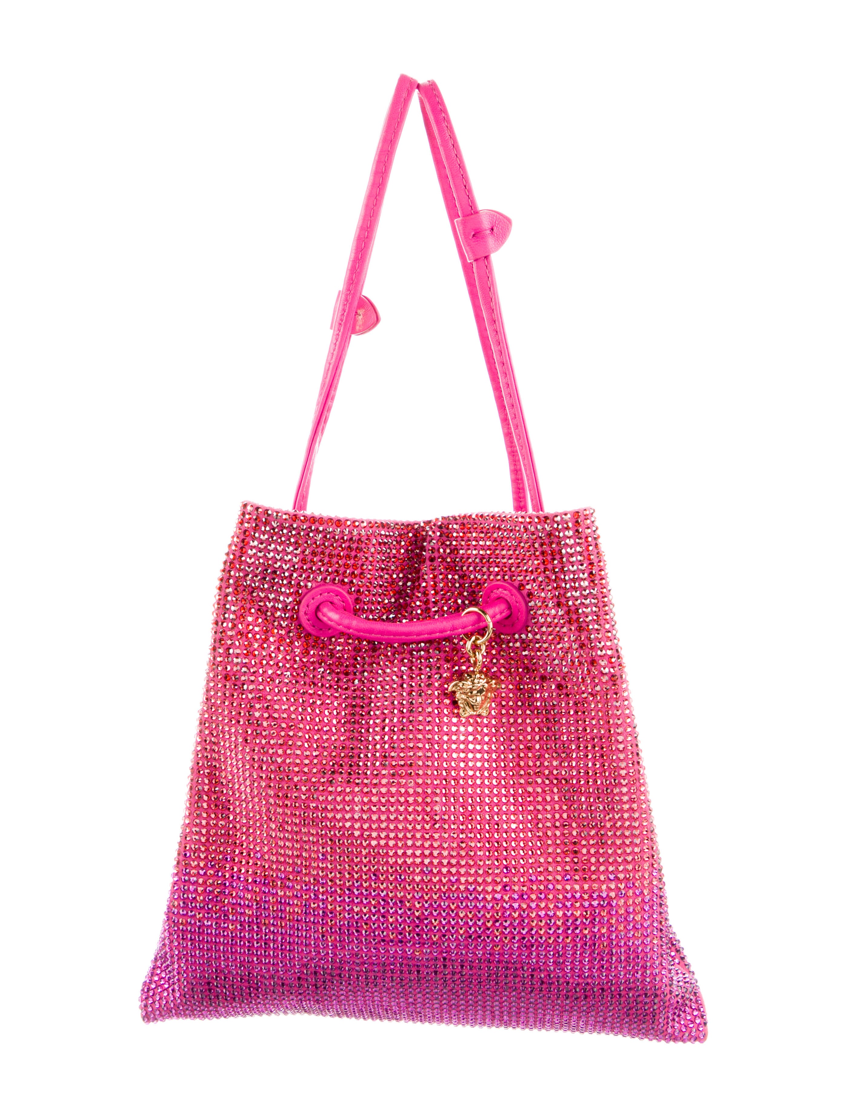 Versace Medusa Drawstring Bucket Bag - Pink Bucket Bags, Handbags ...