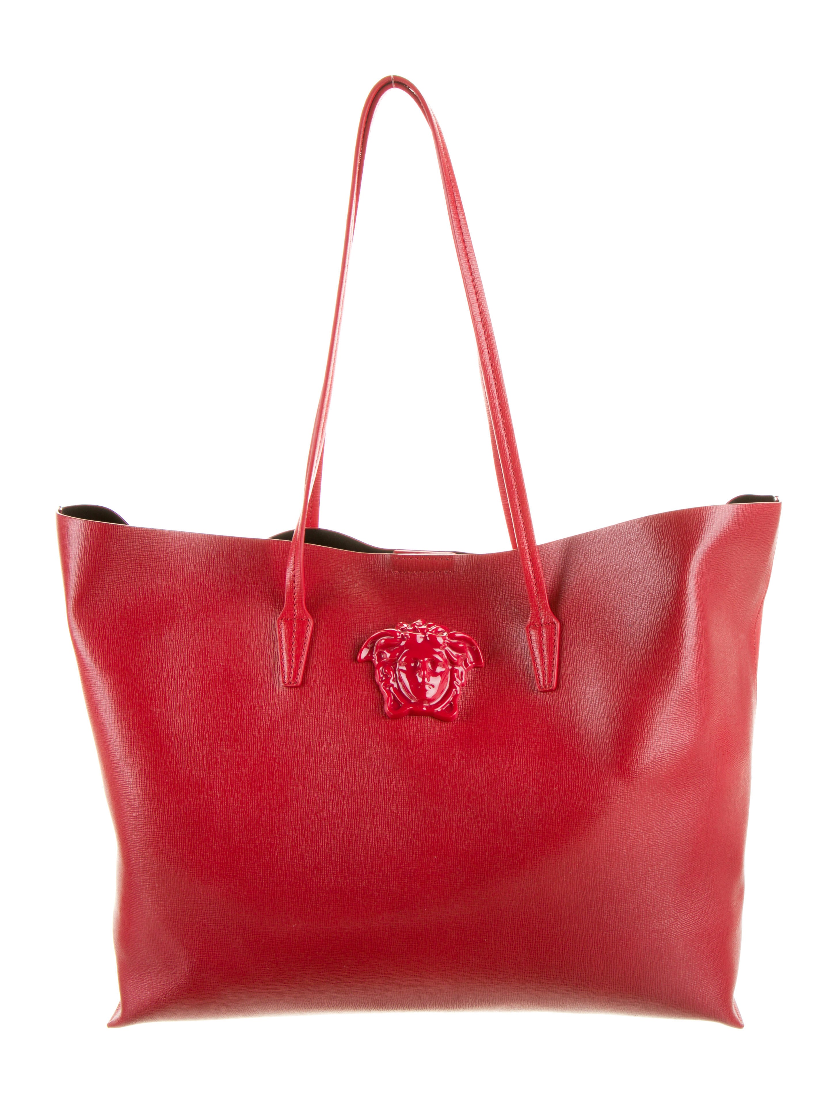 Versace Leather Tote Bag - Red Totes, Handbags - VES122897 | The RealReal