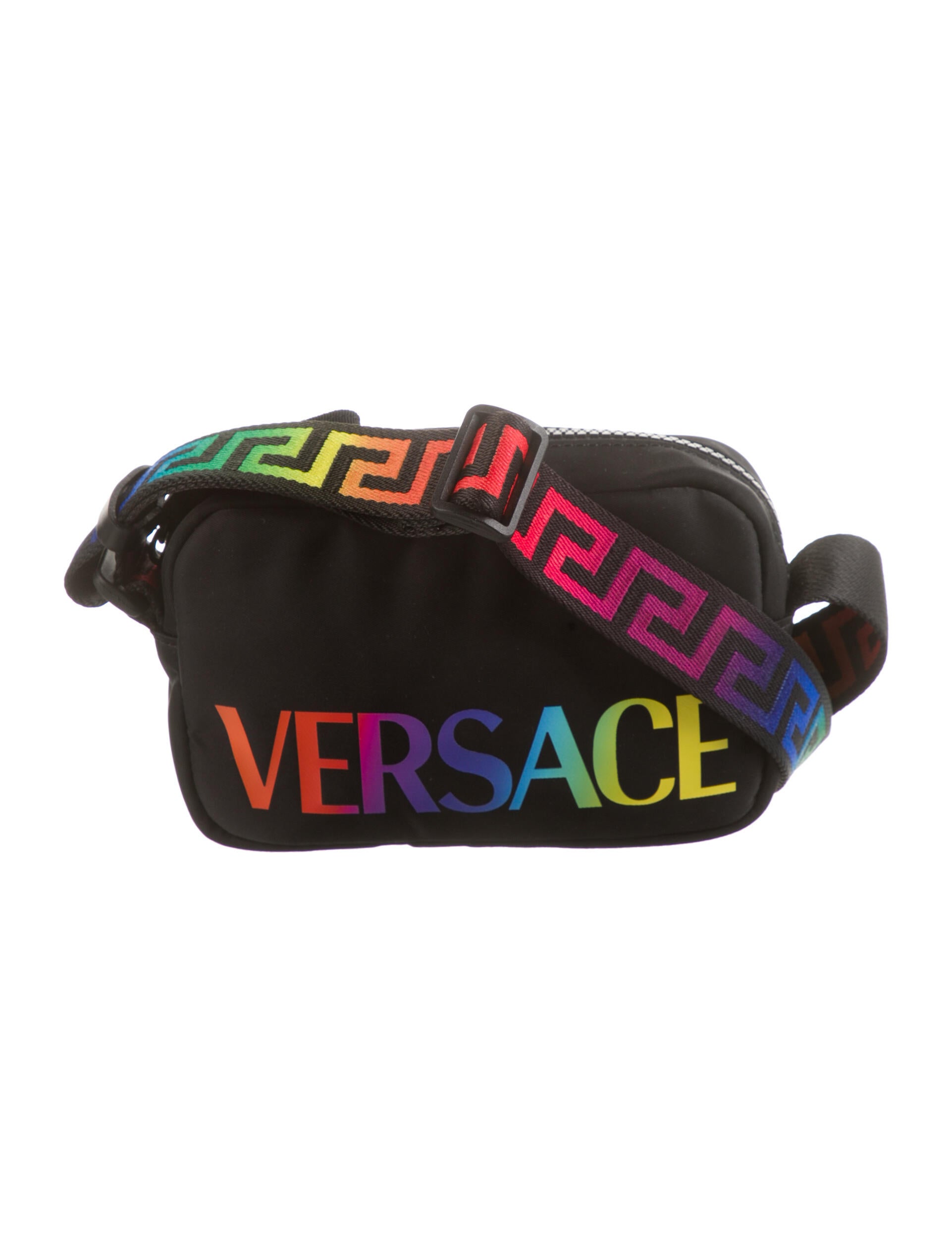 Versace Rainbow Nylon Crossbody Bag - Black Crossbody Bags, Handbags ...
