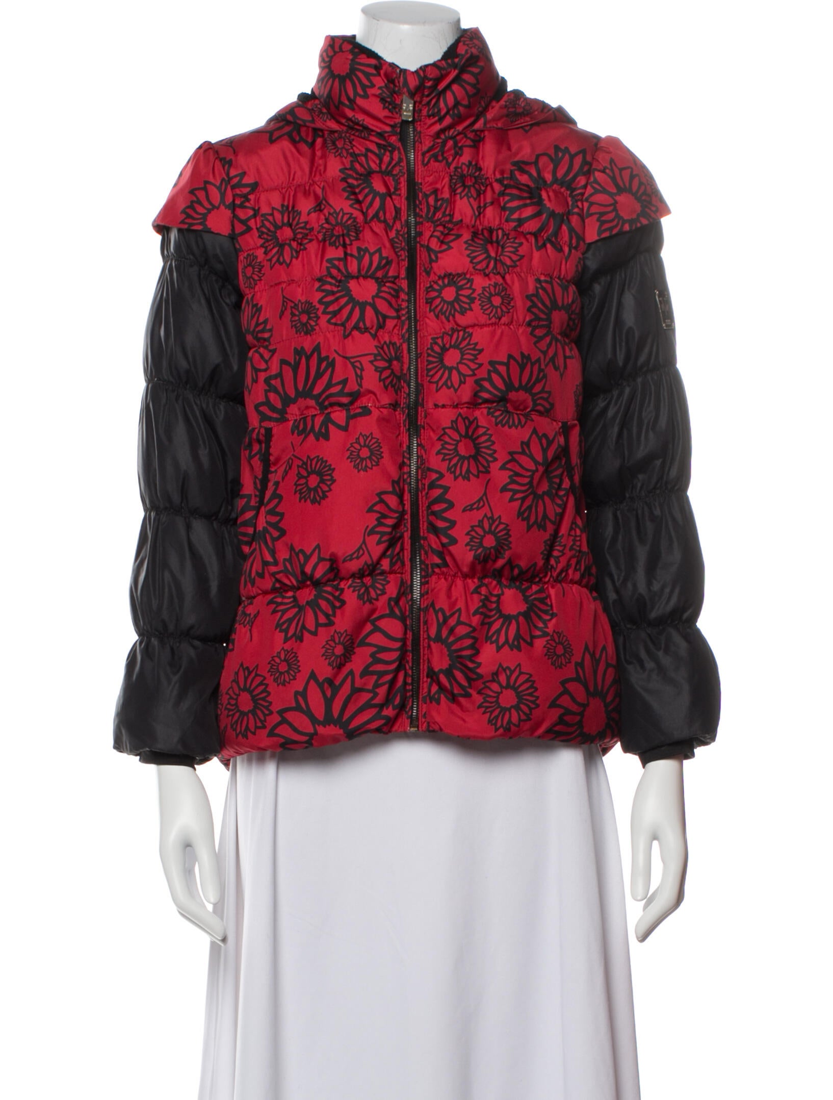 Versace Floral Print Down Jacket - Red Jackets, Clothing - VES124952 ...
