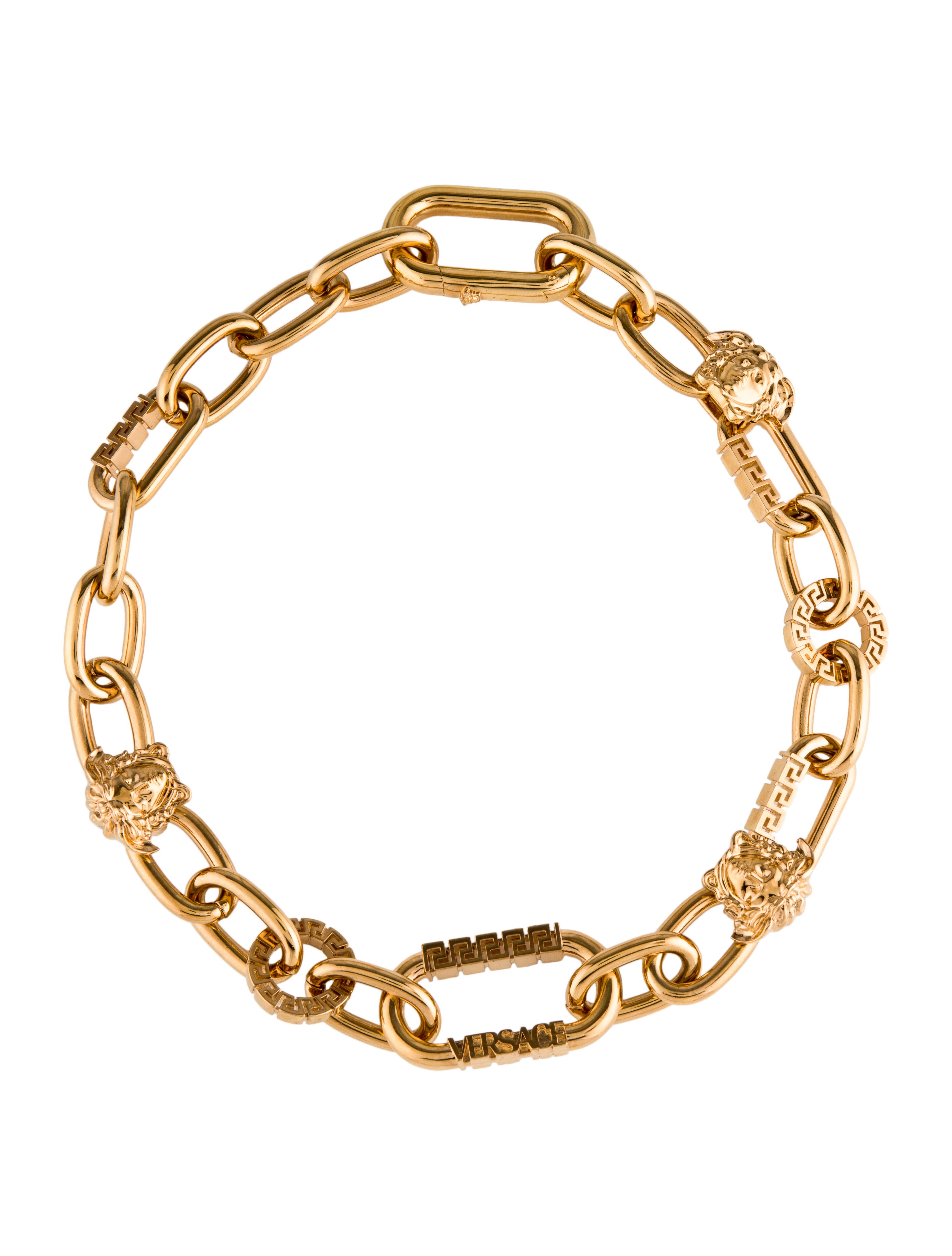 Versace Medusa Link Necklace - Gold-Tone Metal Chain, Necklaces ...