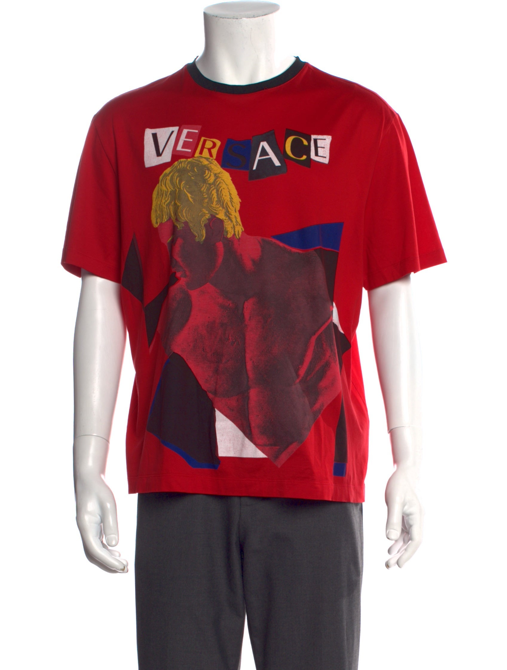Versace Graphic Print Crew Neck T-Shirt - Red T-Shirts, Clothing ...