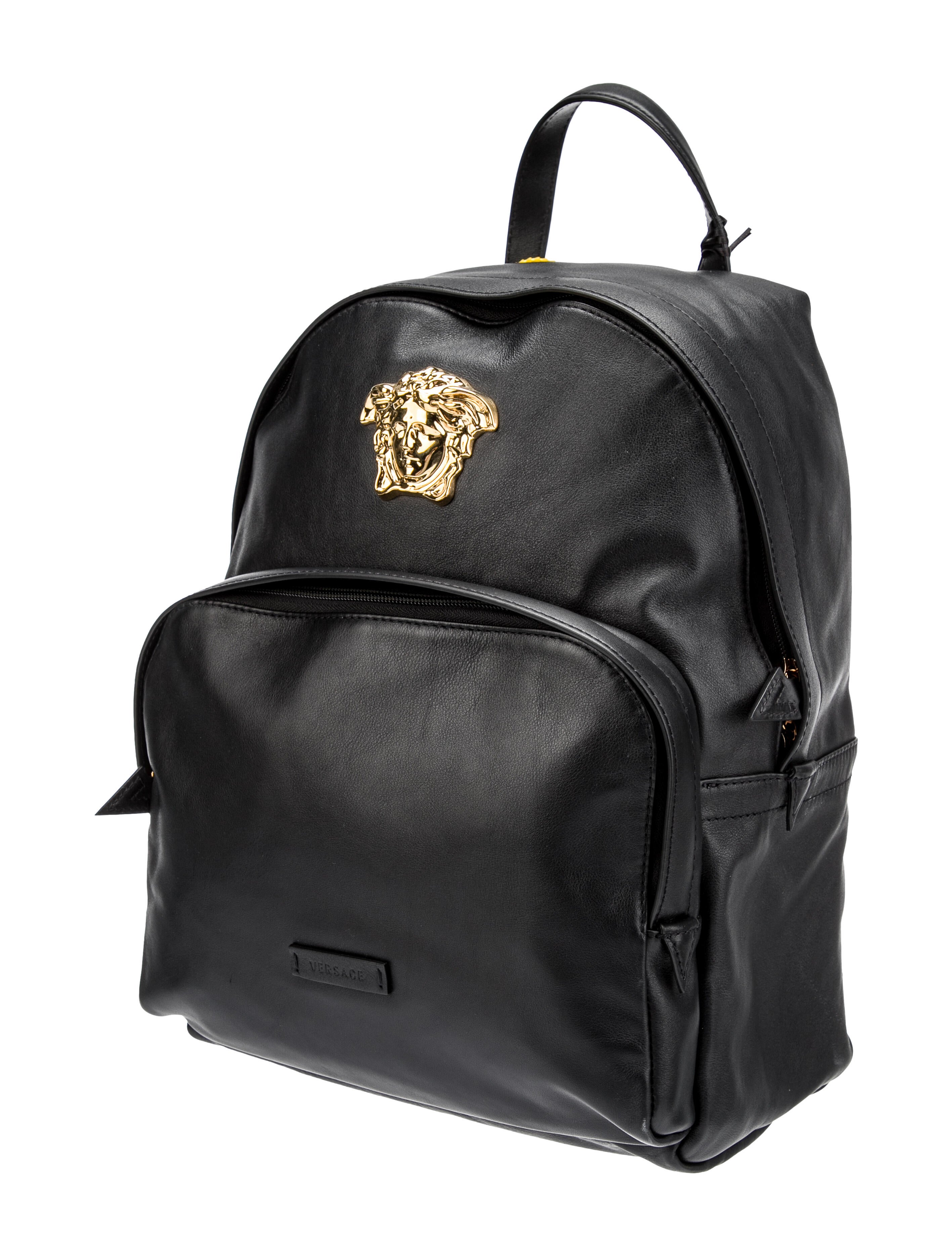 Versace Leather Medusa Insignia Backpack - Black Backpacks, Bags ...