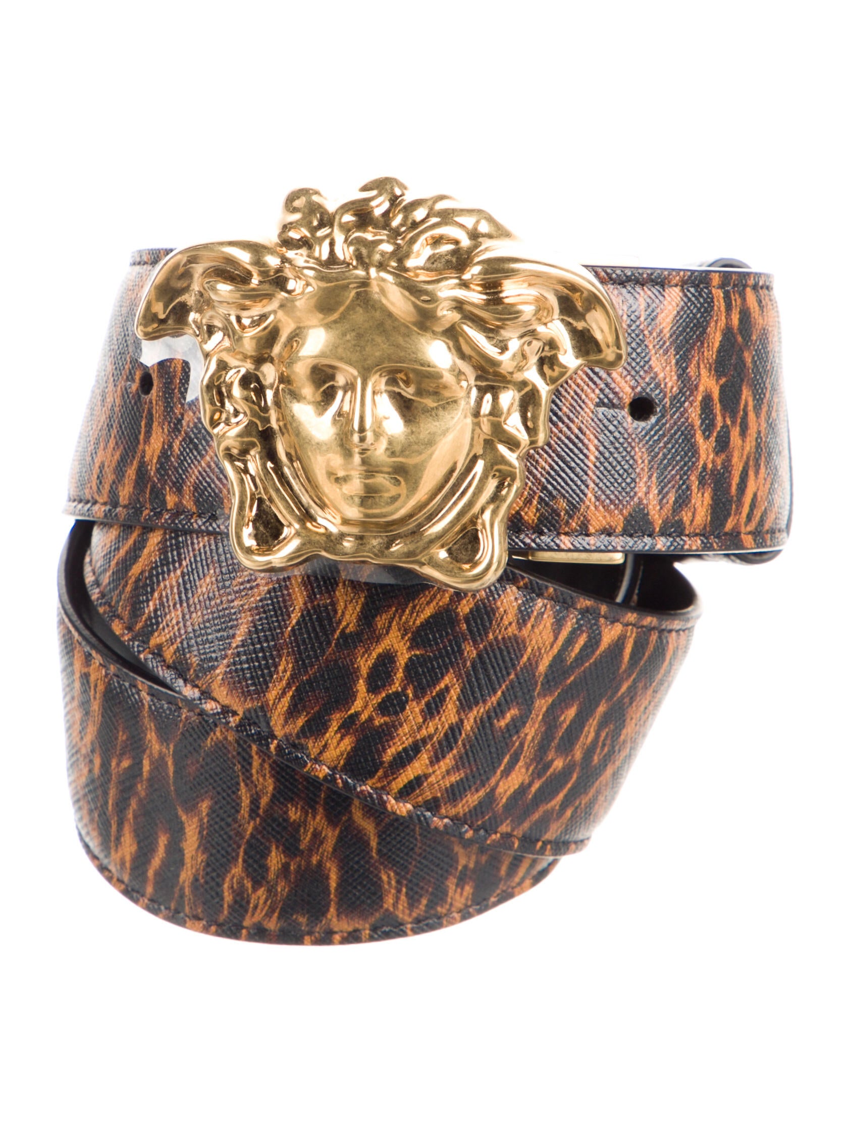 Versace Medusa Insignia Leather Belt - Black Belts, Accessories ...