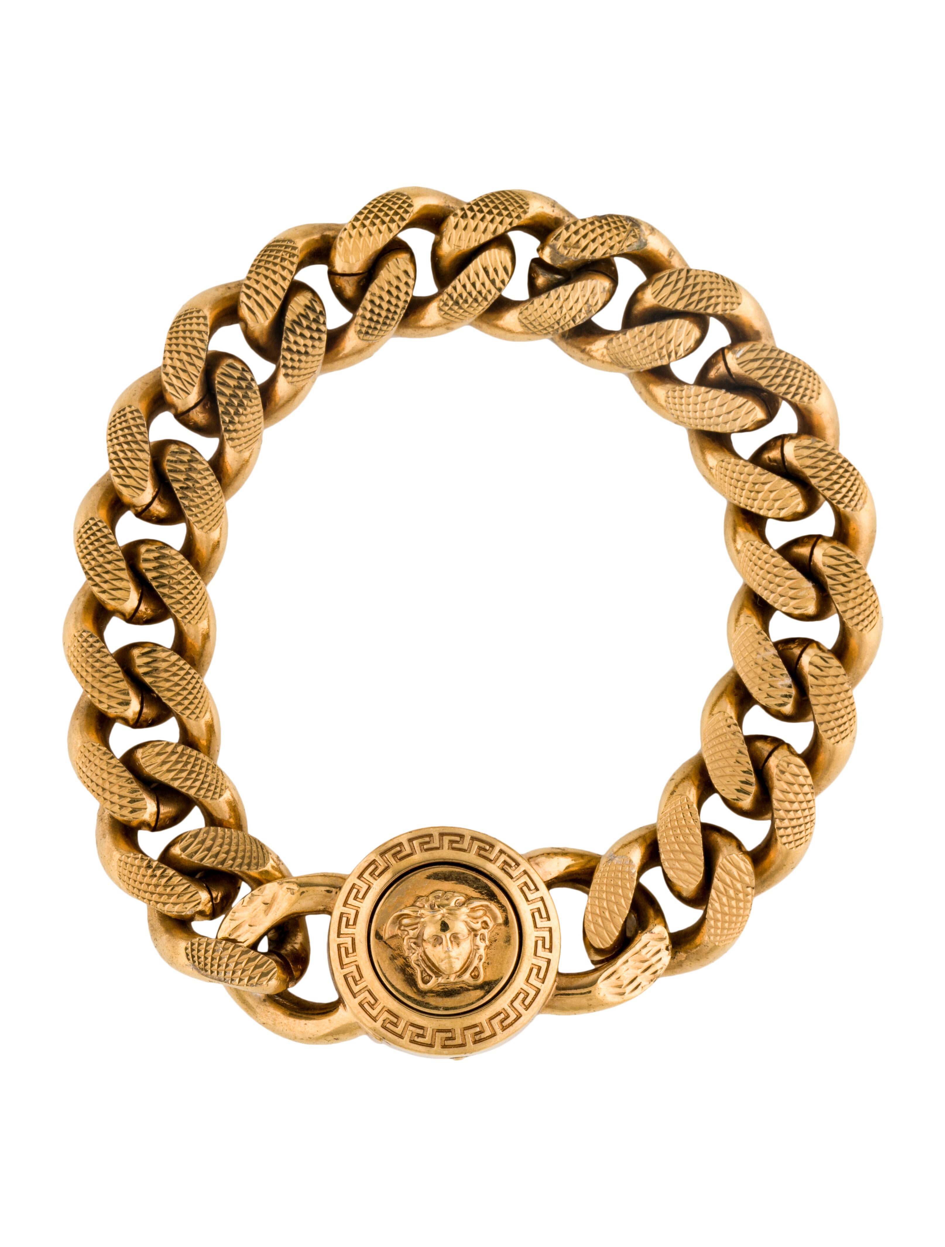 Versace Medusa Chain Link Bracelet - Gold-Tone Metal Link, Bracelets ...