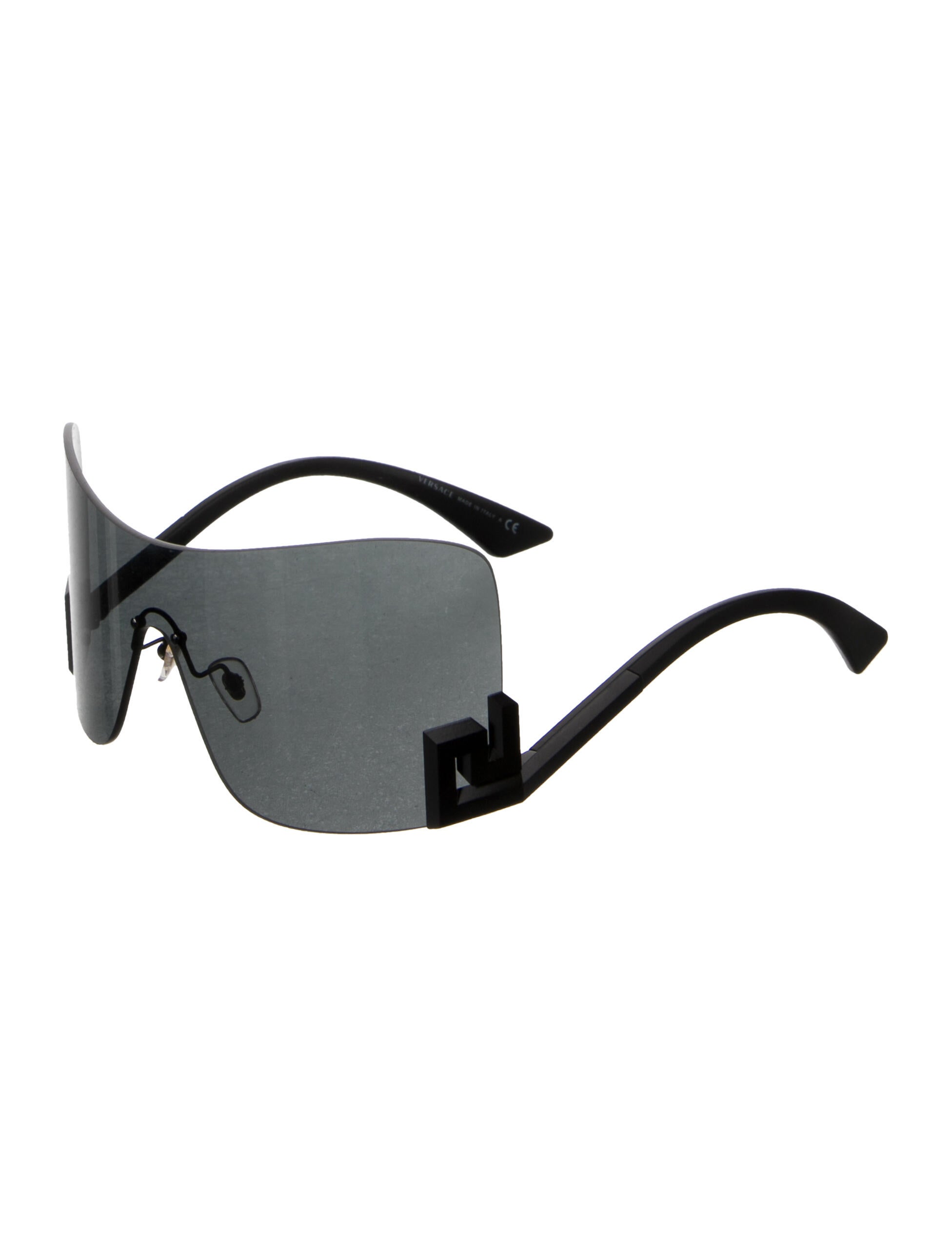 Versace Medusa Insignia Shield Sunglasses - Black Sunglasses ...