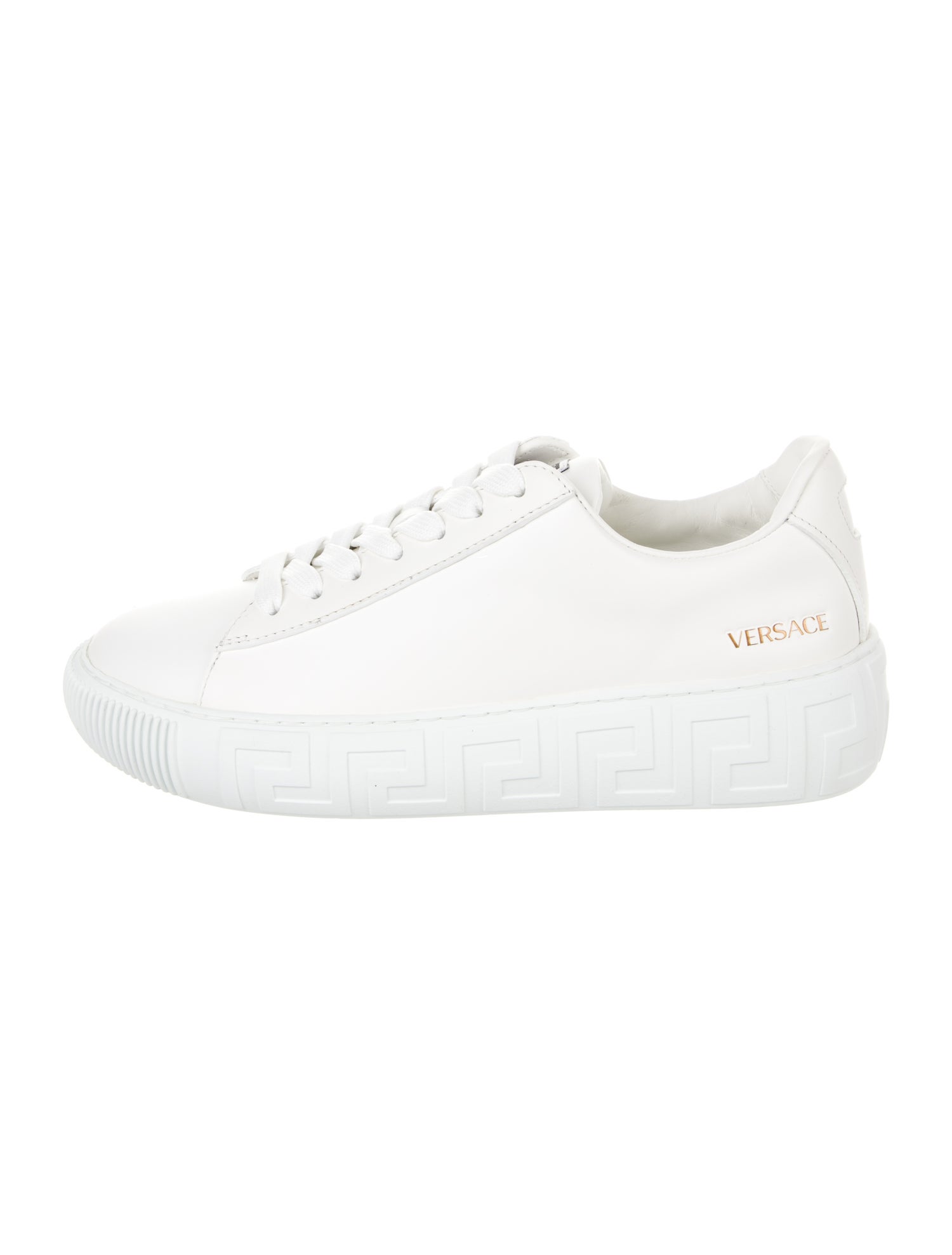 Versace Medusa Insignia Leather Sneakers - White Sneakers, Shoes ...