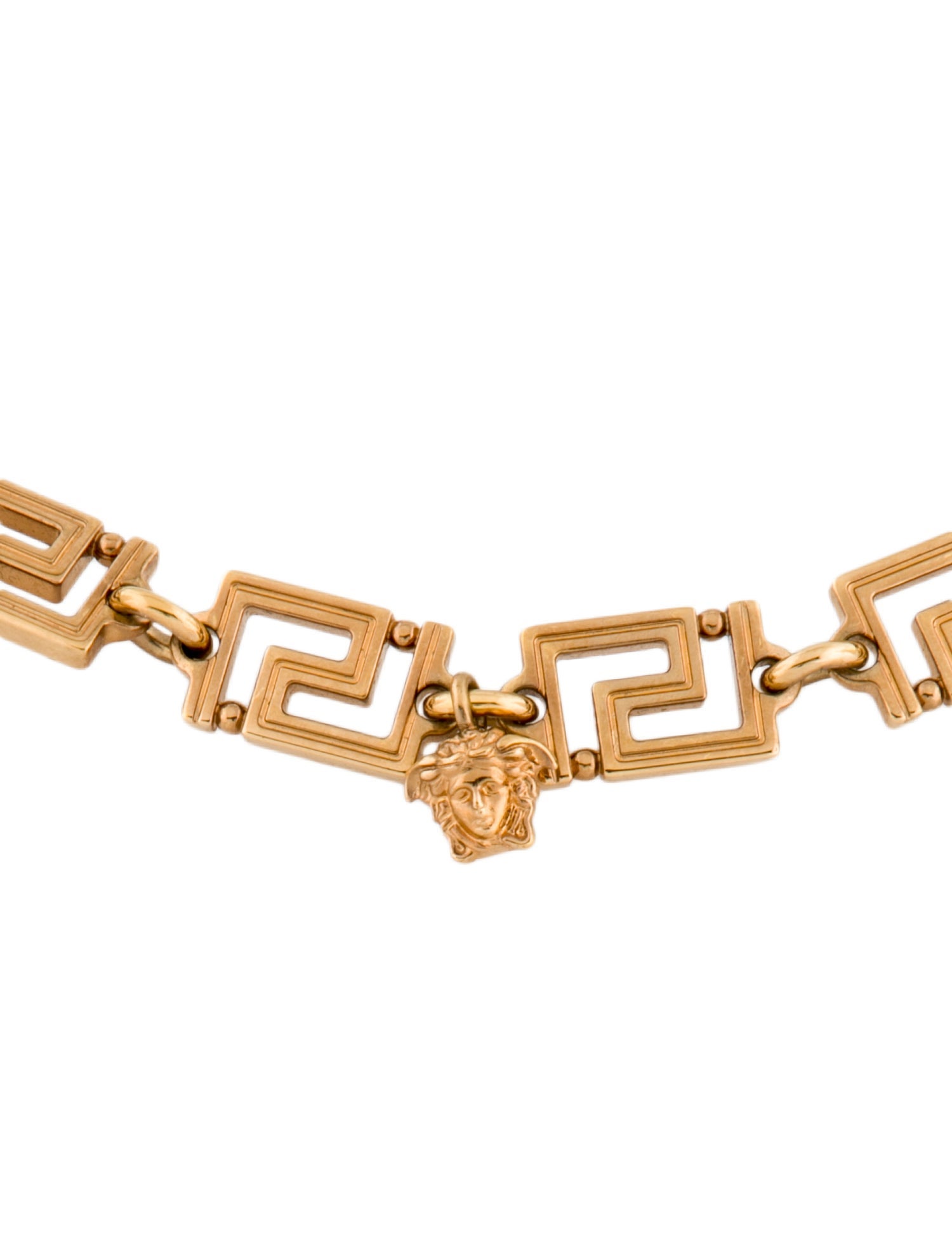 Versace Greca Chain Necklace - Gold-Tone Metal Chain, Necklaces ...
