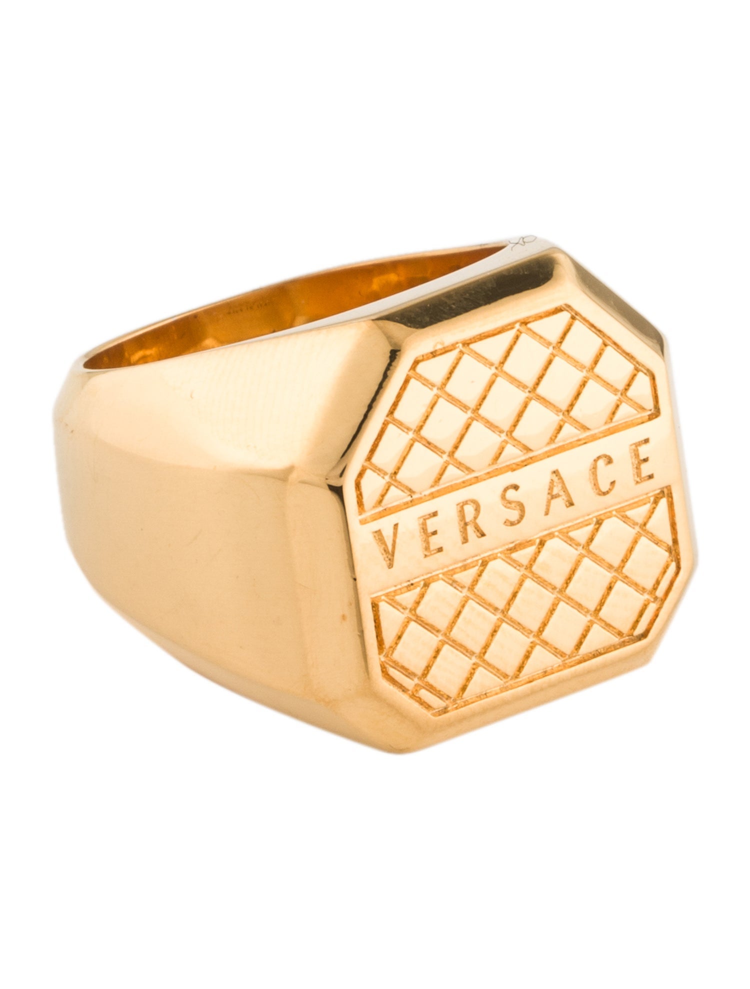 Versace Logo Signet Ring - Signet Ring, Rings - VES137827 | The RealReal