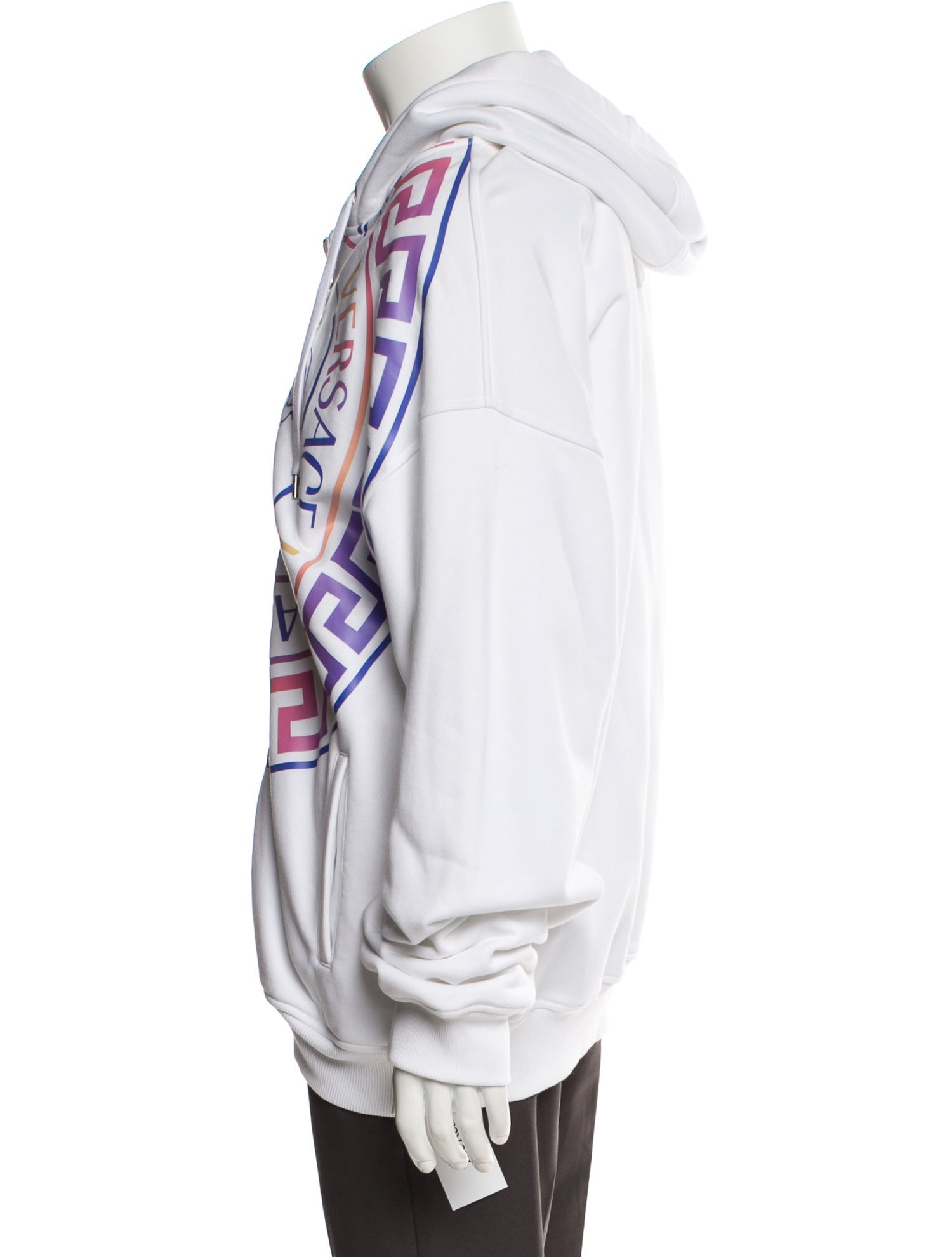 Versace Graphic Print Crew Neck Hoodie - White Sweatshirts & Hoodies ...