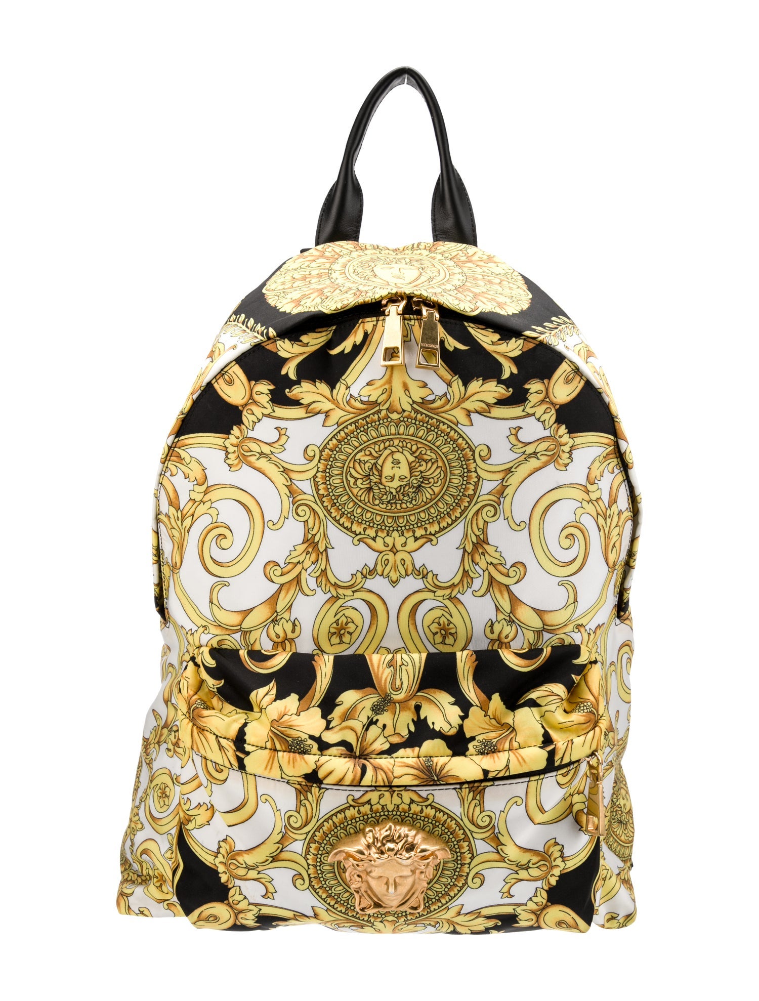 Versace Logo Printed Backpack - White Backpacks, Handbags - VES140453 ...