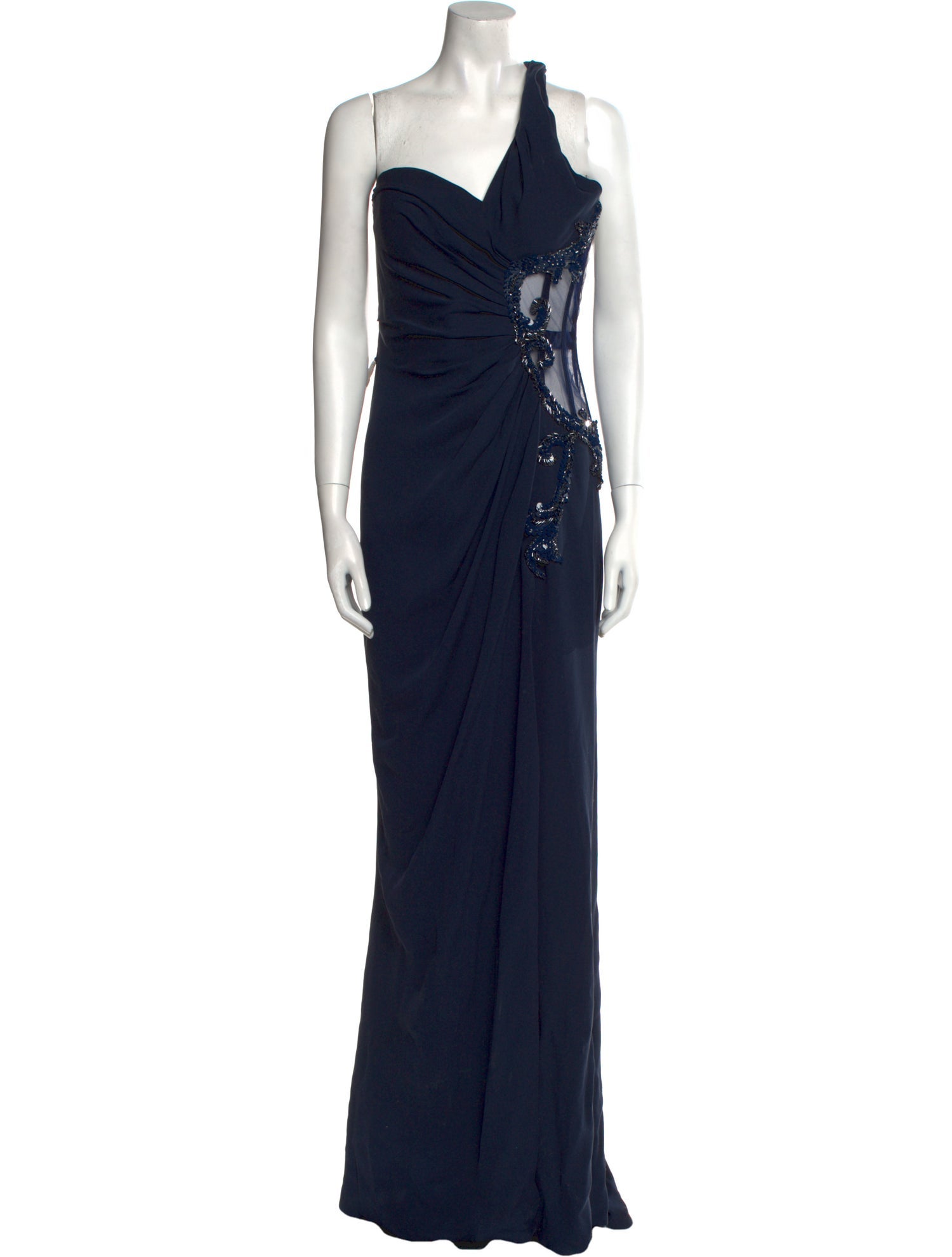 Versace Silk Long Dress w/ Tags - Blue Dresses, Clothing - VES140972 ...