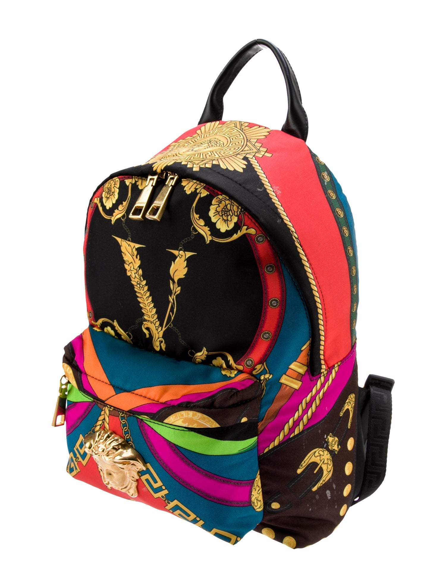 Versace Printed Backpack - Black Backpacks, Handbags - VES141944 | The ...