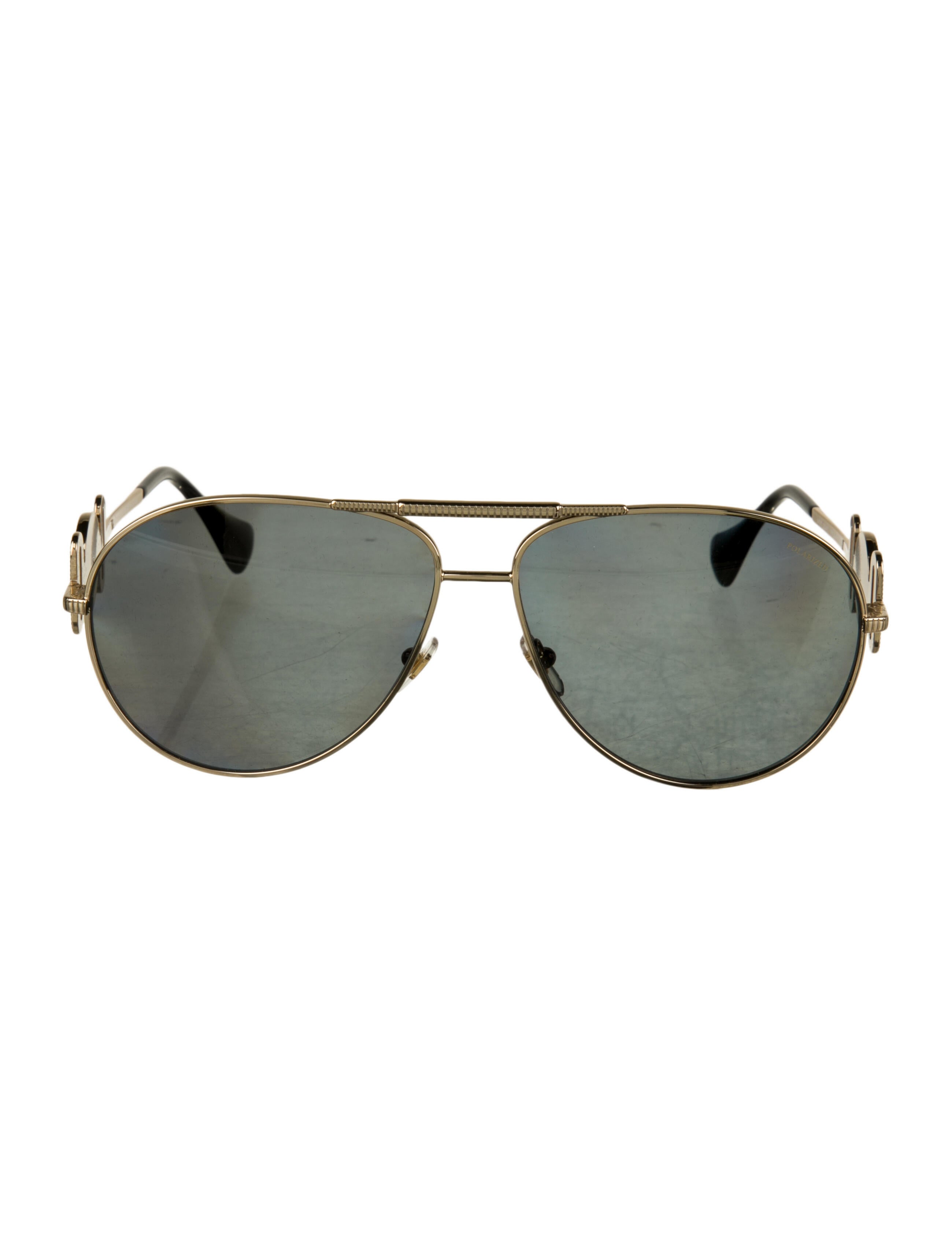Versace Aviator Tinted Sunglasses - Gold Sunglasses, Accessories ...