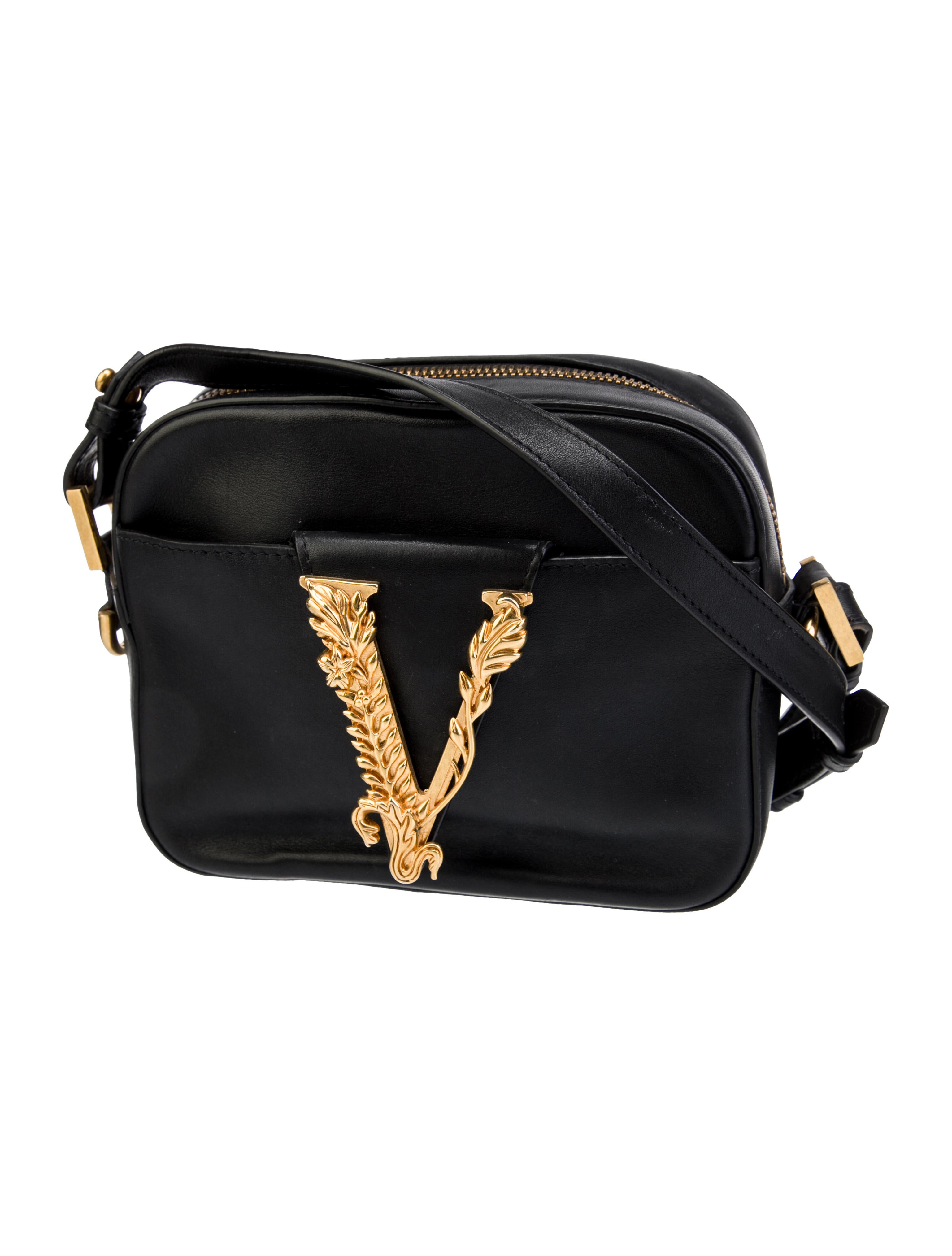 Versace Leather Crossbody Bag - Black Crossbody Bags, Handbags ...