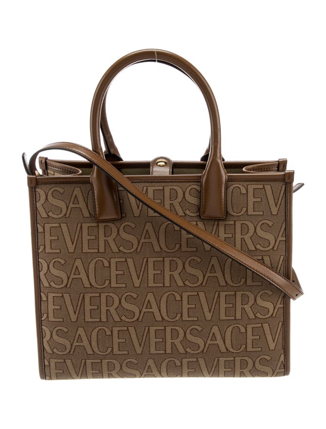 Versace Canvas Handle Bag - Brown Totes, Handbags - VES142759 | The ...