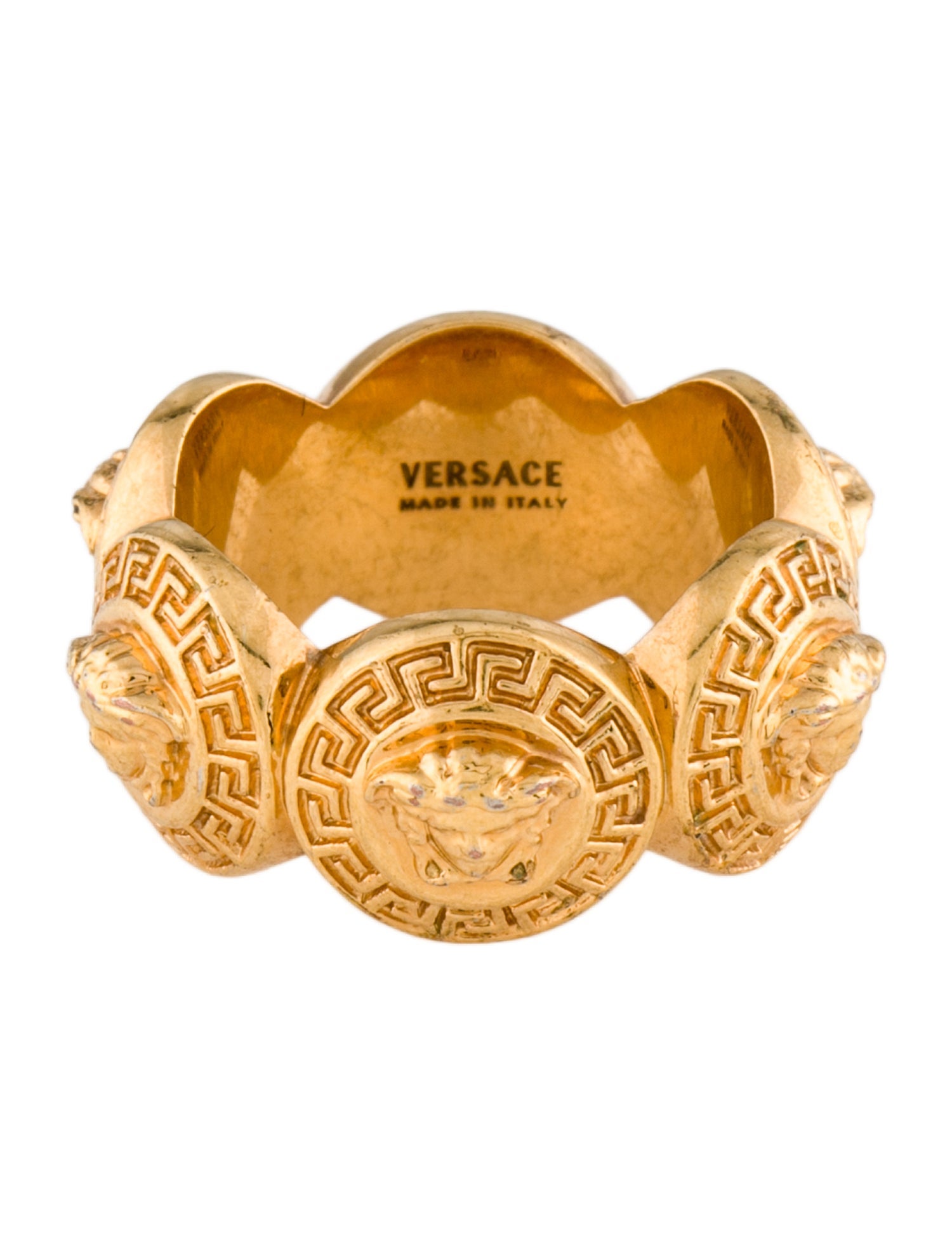 Versace Tribute Medusa Band Ring - Gold-Tone Metal Band, Rings ...