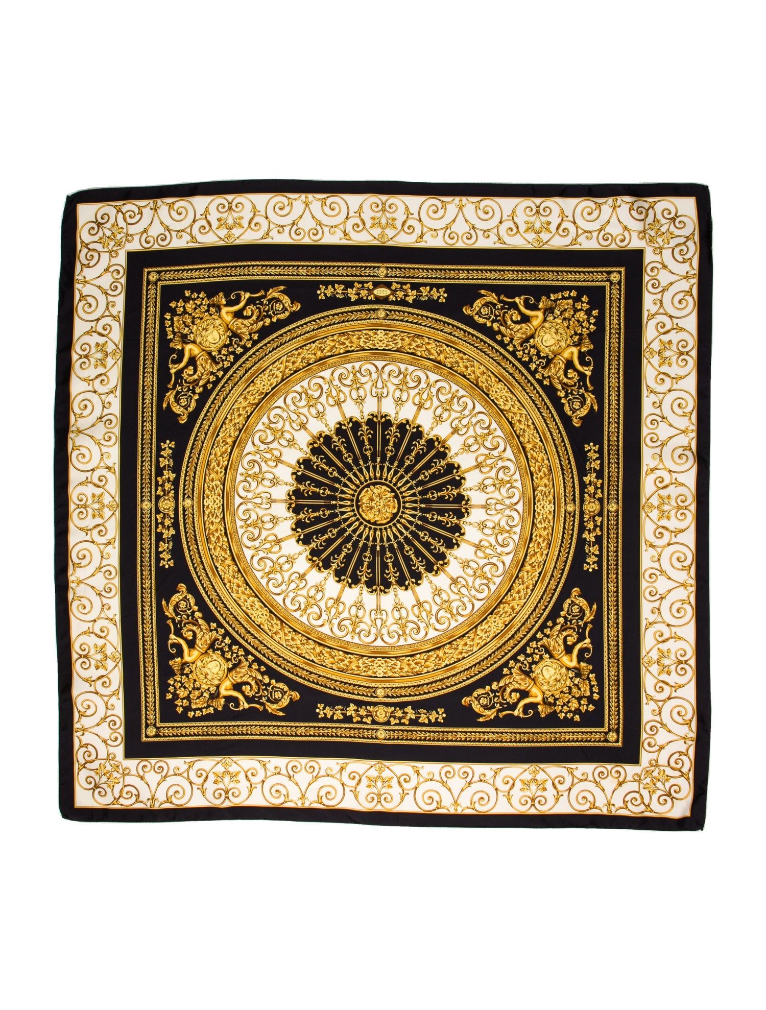 Versace Silk Printed Scarf - Black Scarves and Shawls, Accessories ...