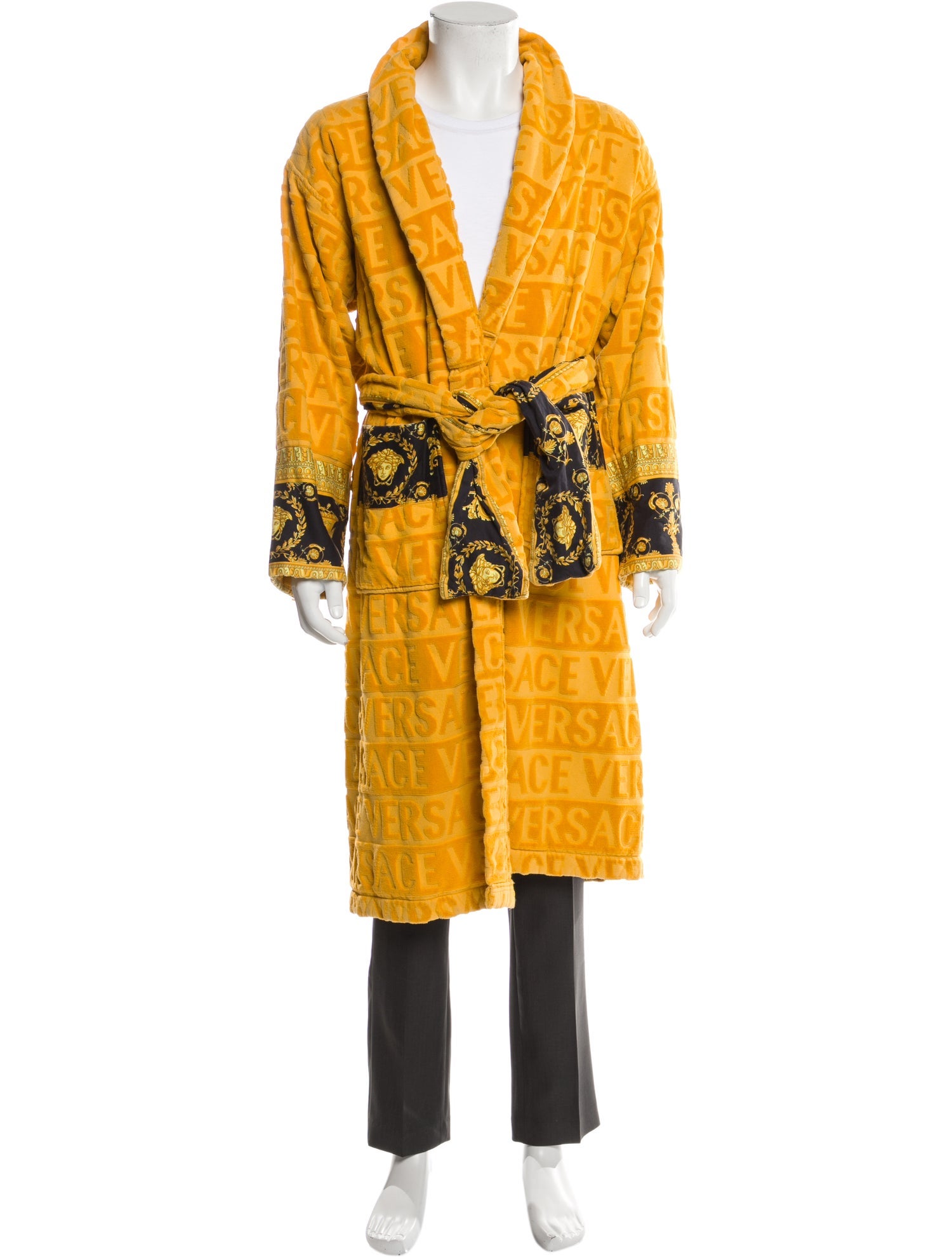 Versace 2016 Medusa Insignia Robe - Yellow Lounge & Sleepwear, Clothing ...
