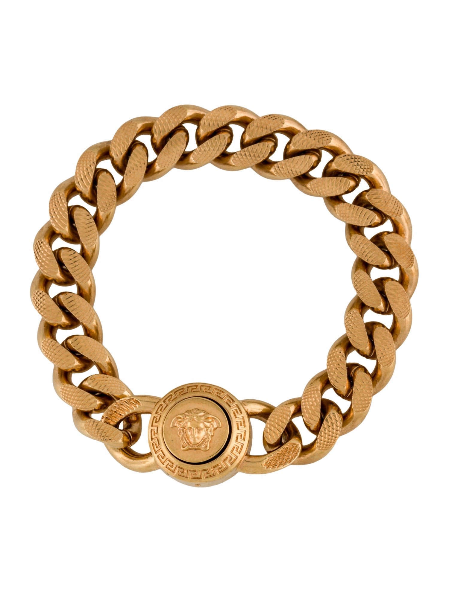 Versace Medusa Chain Link Bracelet - Gold-Tone Metal Link, Bracelets ...