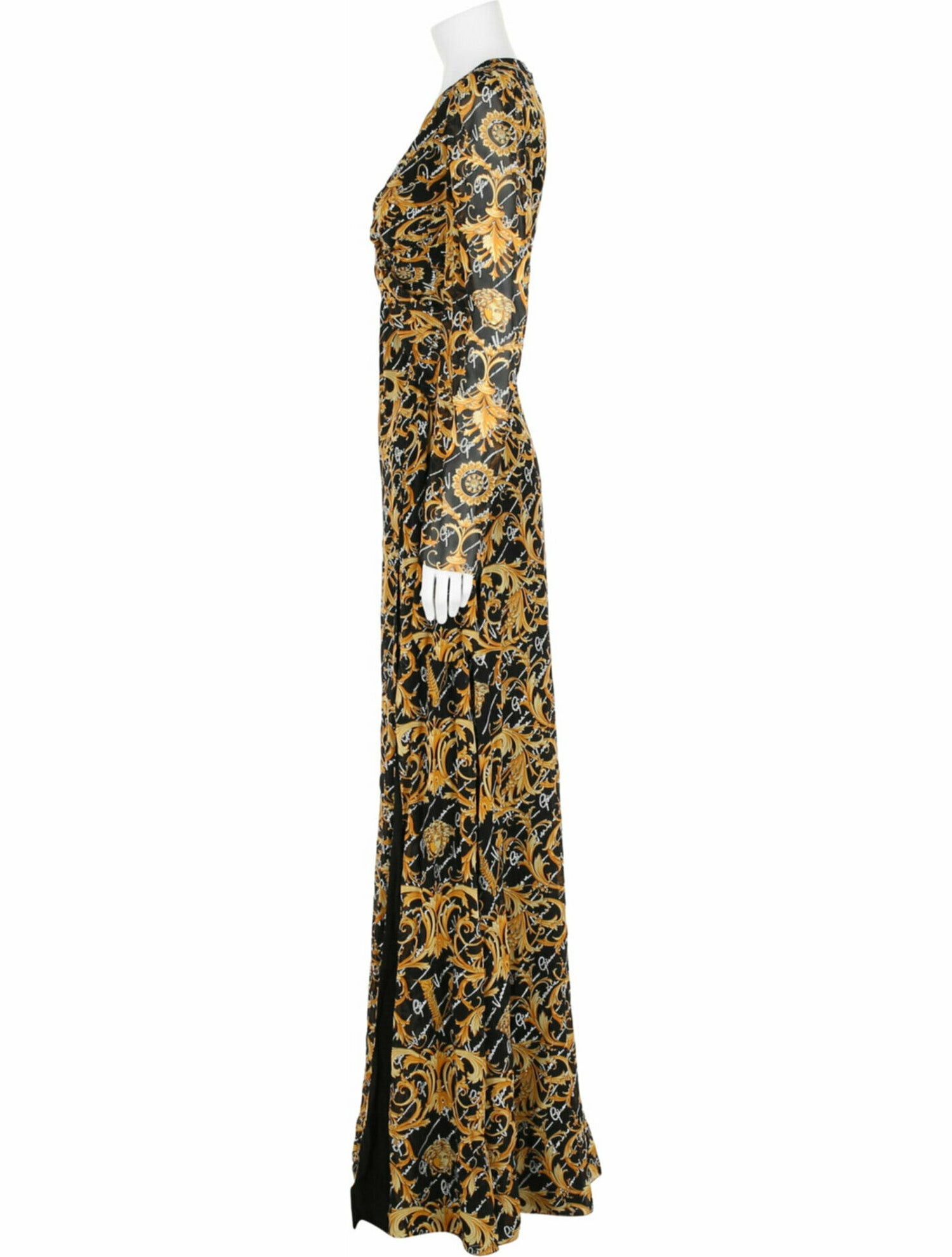 Versace Barocco Print Silk Evening Gown w/ Tags - Dresses, Clothing ...