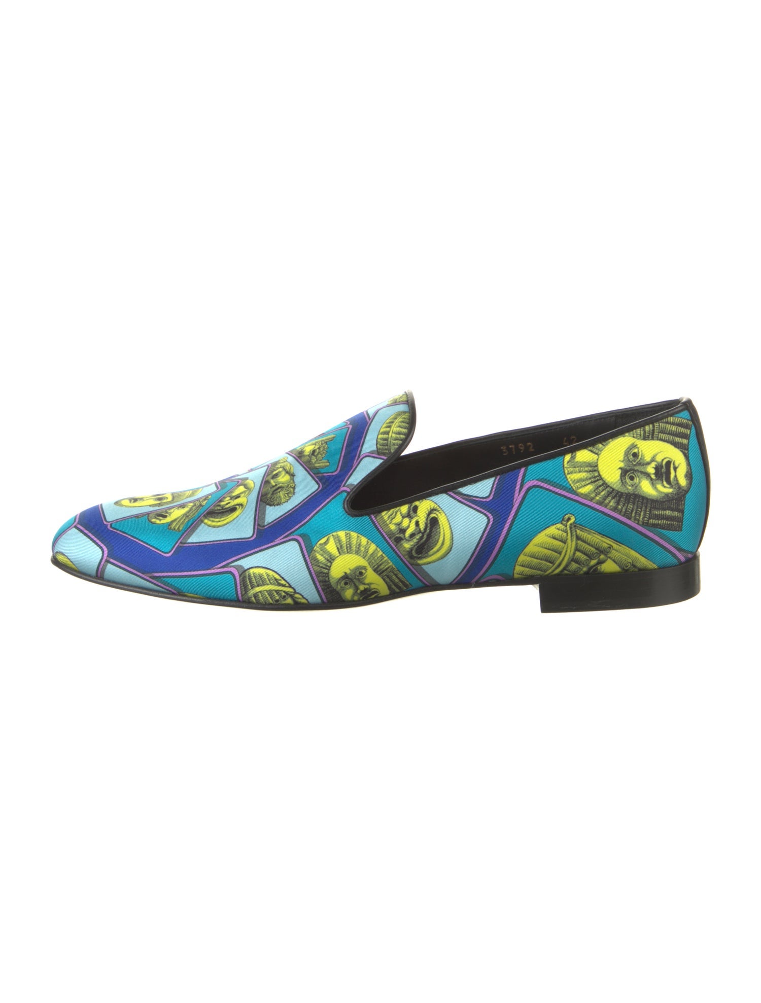 Christian Louboutin Satin Printed Loafers - Black Loafers, Shoes ...