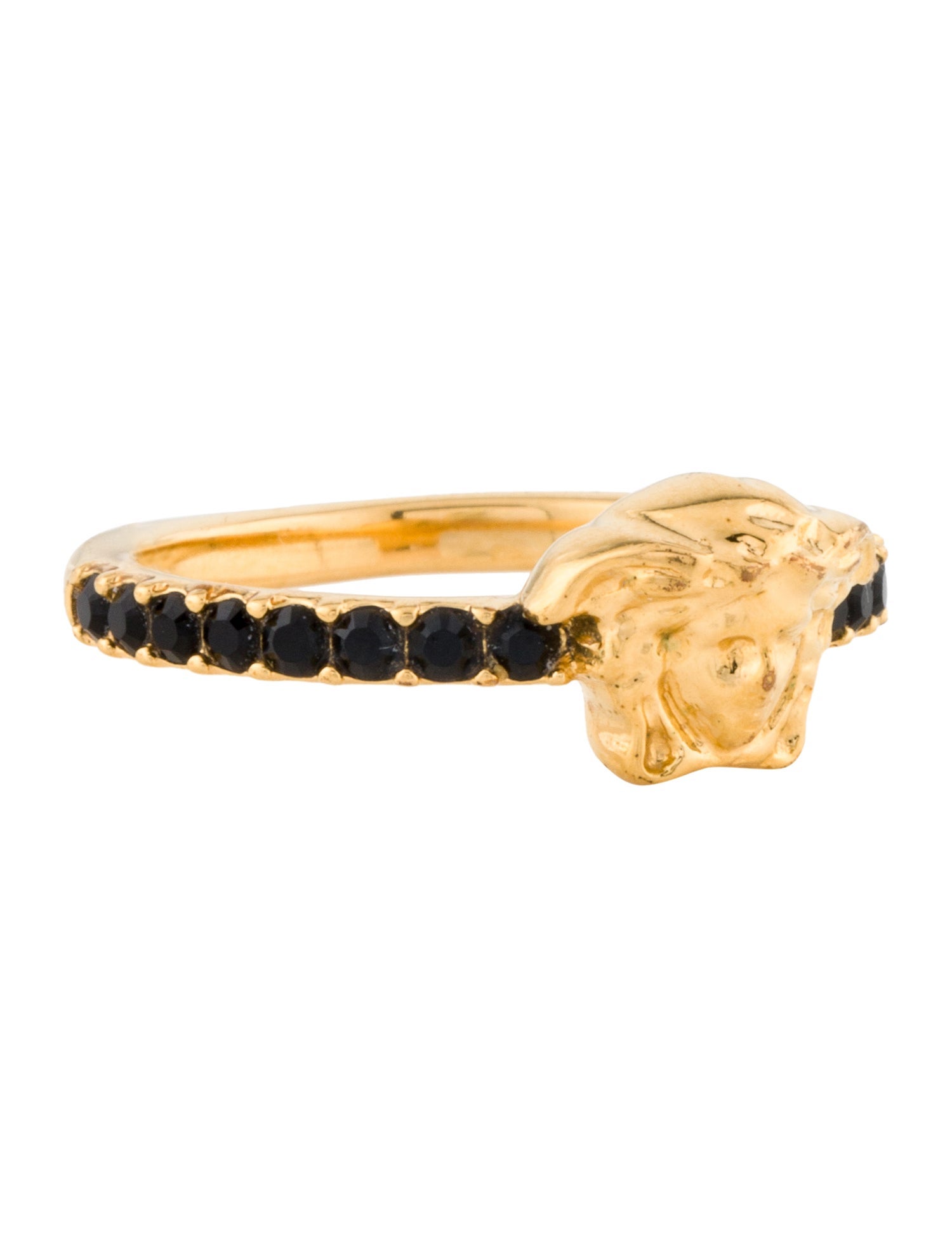 Versace Crystal Medusa Cocktail Ring - Gold-Tone Metal Cocktail Ring ...