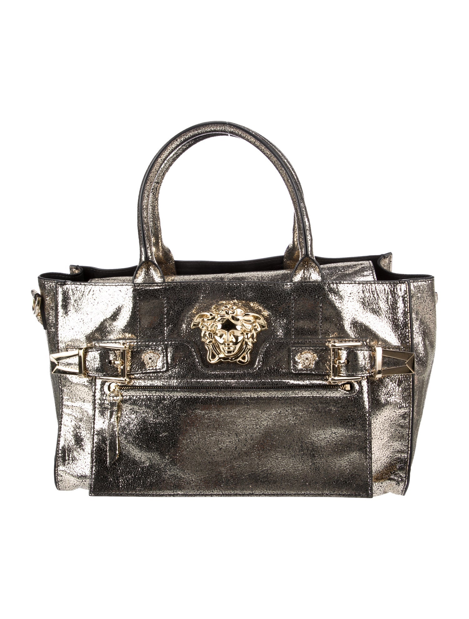 Versace Leather Handle Bag - Gold Handle Bags, Handbags - VES152479 ...