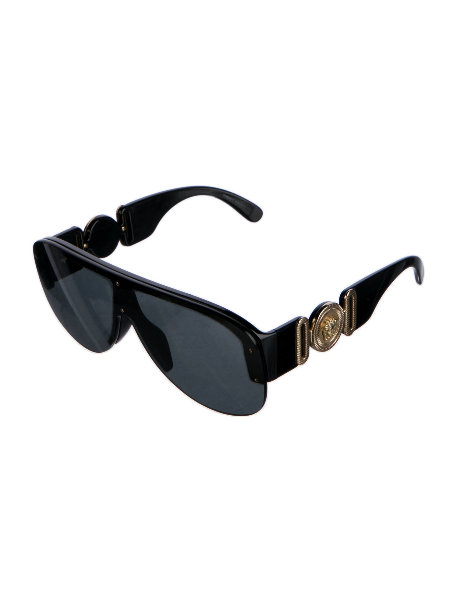 Versace Medusa Insignia Square Sunglasses - Black Sunglasses ...