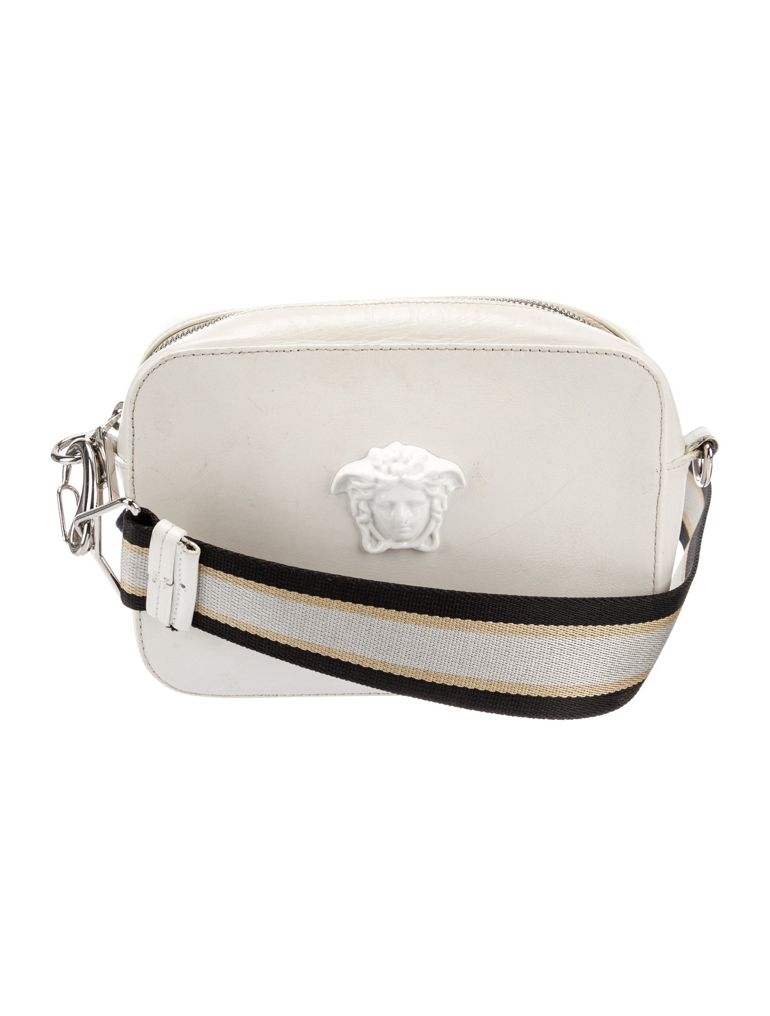 Versace Leather Crossbody Bag - White Crossbody Bags, Handbags ...