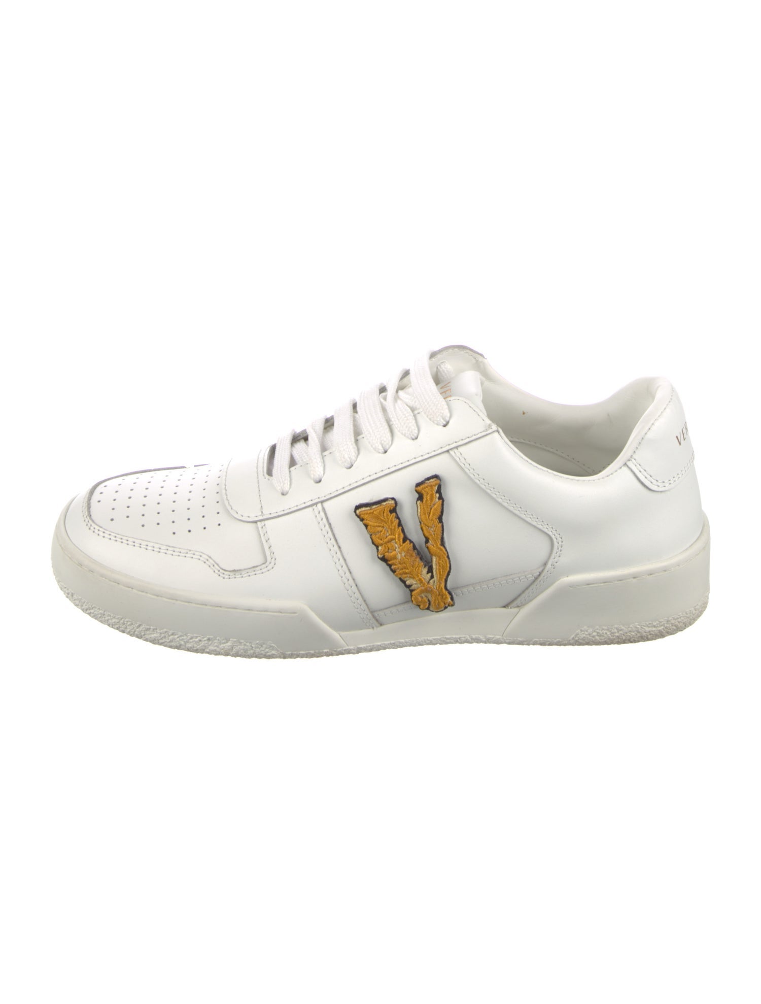Versace Leather Printed Sneakers - White Sneakers, Shoes - VES158939 ...