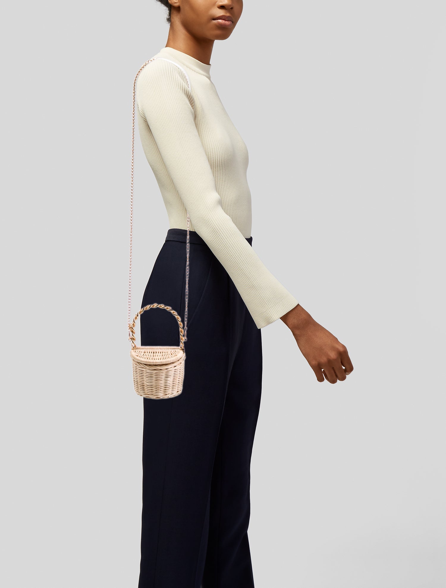 Versace Mini Wicker Bag - Neutrals Mini Bags, Handbags - VES159783 ...
