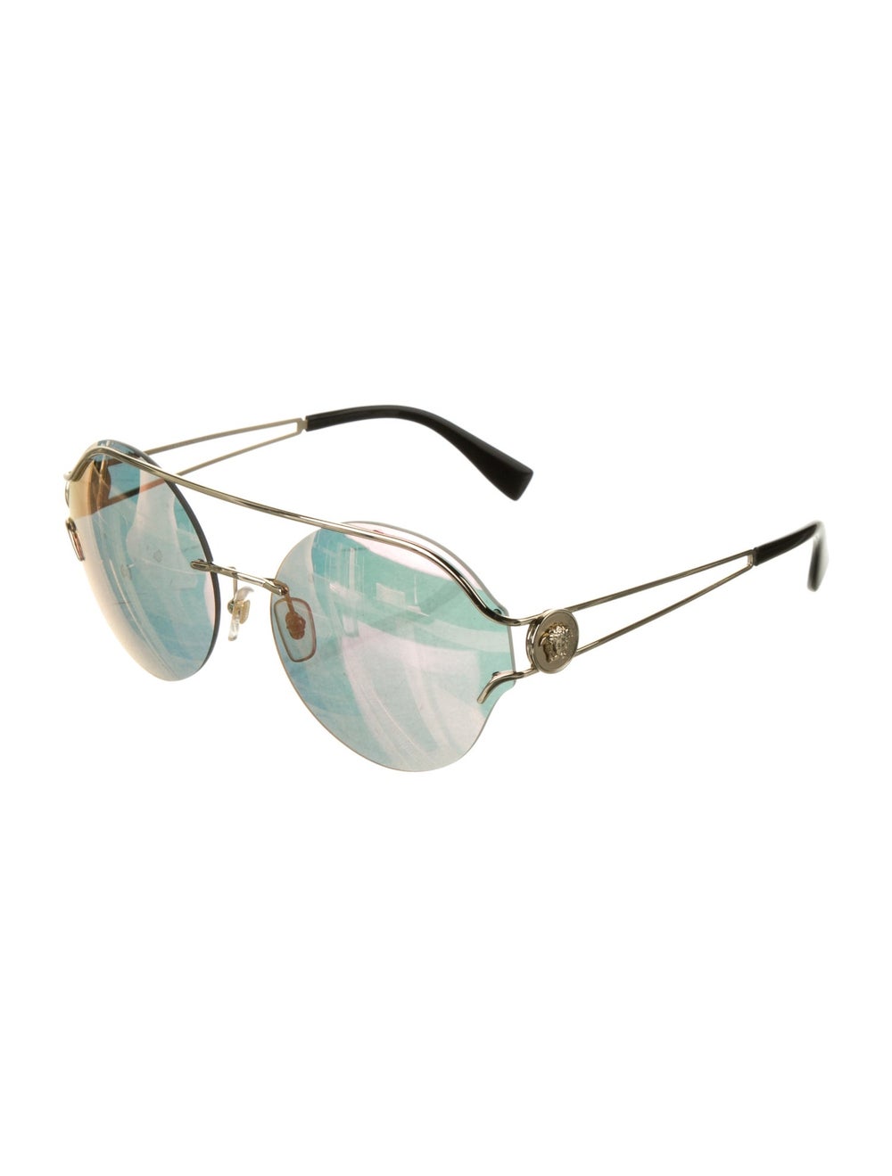 Versace Aviator Mirrored Sunglasses - Gold Sunglasses, Accessories ...