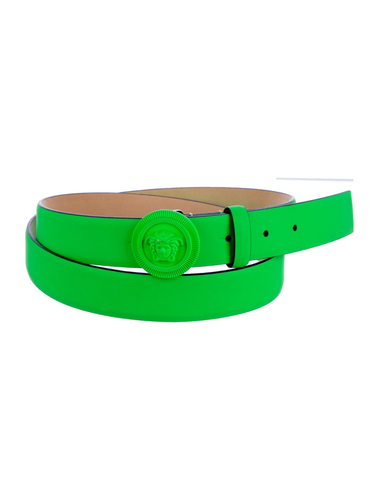 Versace Medusa Insignia Leather Waist Belt - Green Belts, Accessories ...
