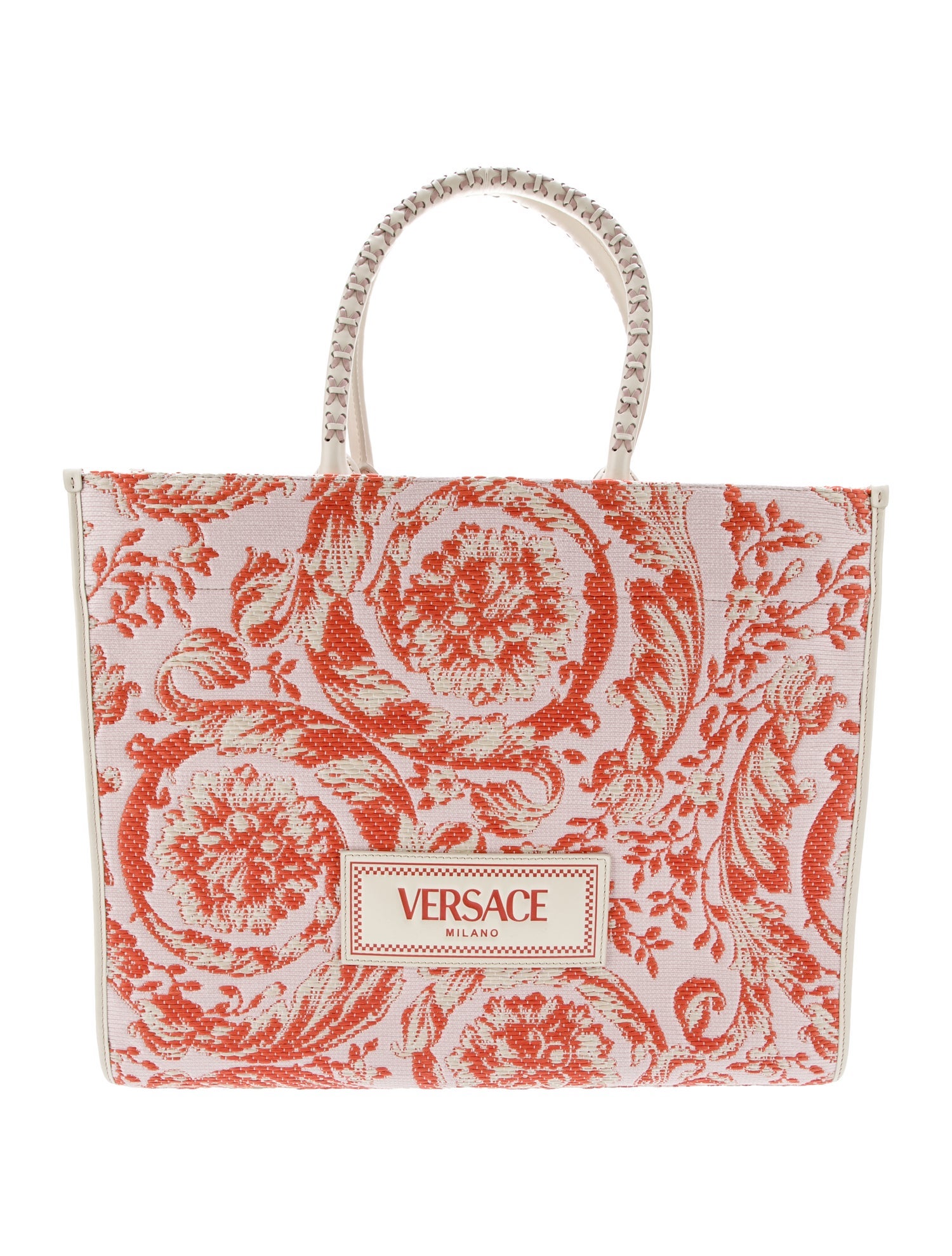 Versace Tweed Tote - Pink Totes, Handbags - VES165321 | The RealReal