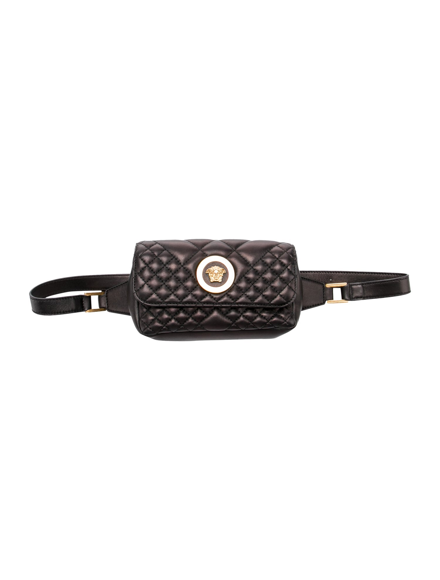 Versace Leather Belt Bag - Black Waist Bags, Handbags - VES165690 | The ...
