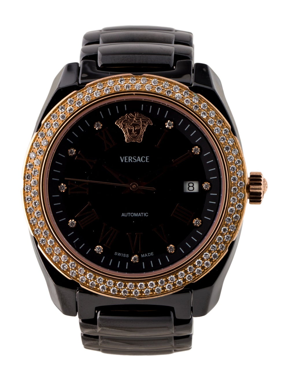 Versace Diamond Black Ceramic Watch Collection 41mm C… - Gem