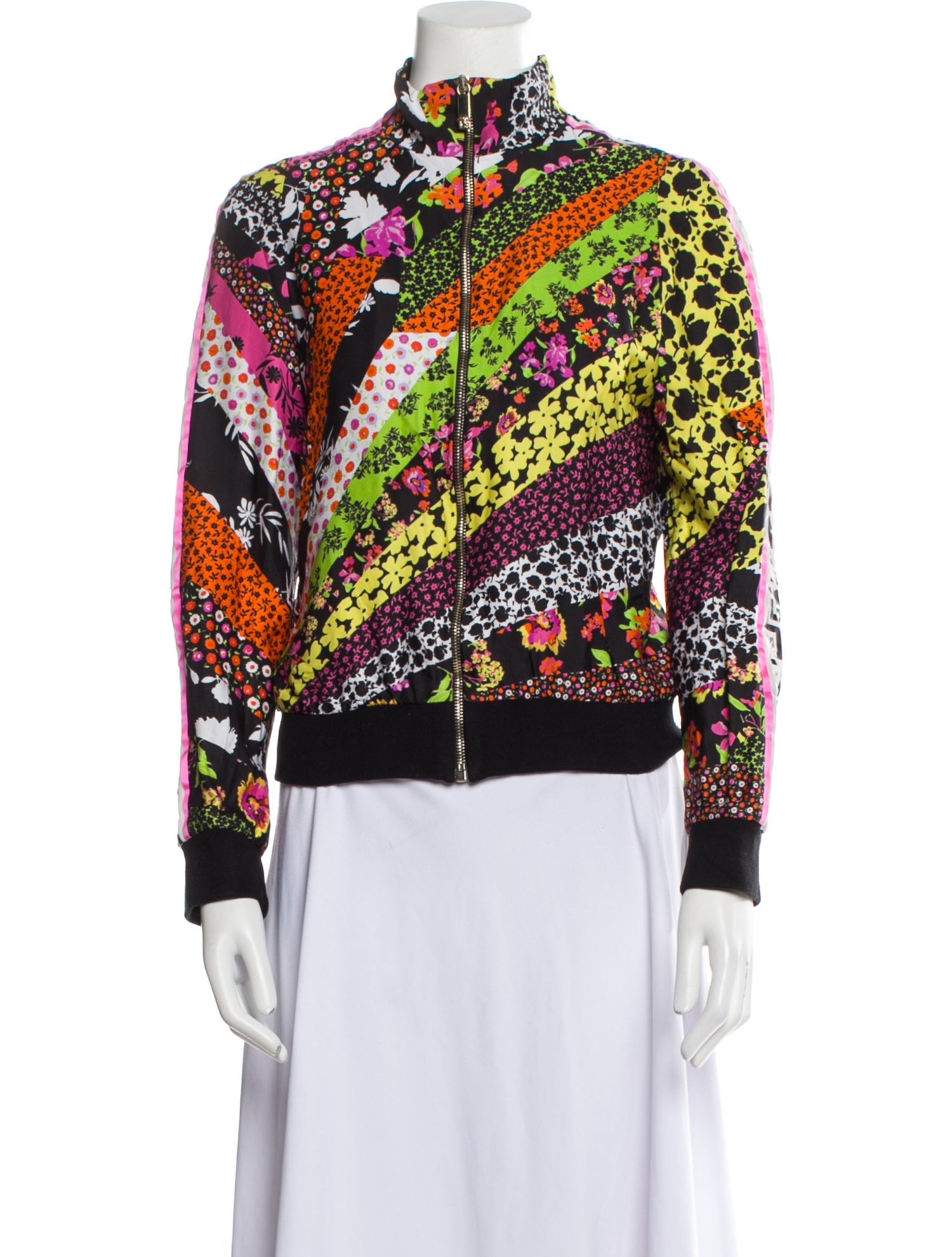 Versace Floral Print Bomber Jacket - Pink Jackets, Clothing - VES167141 ...