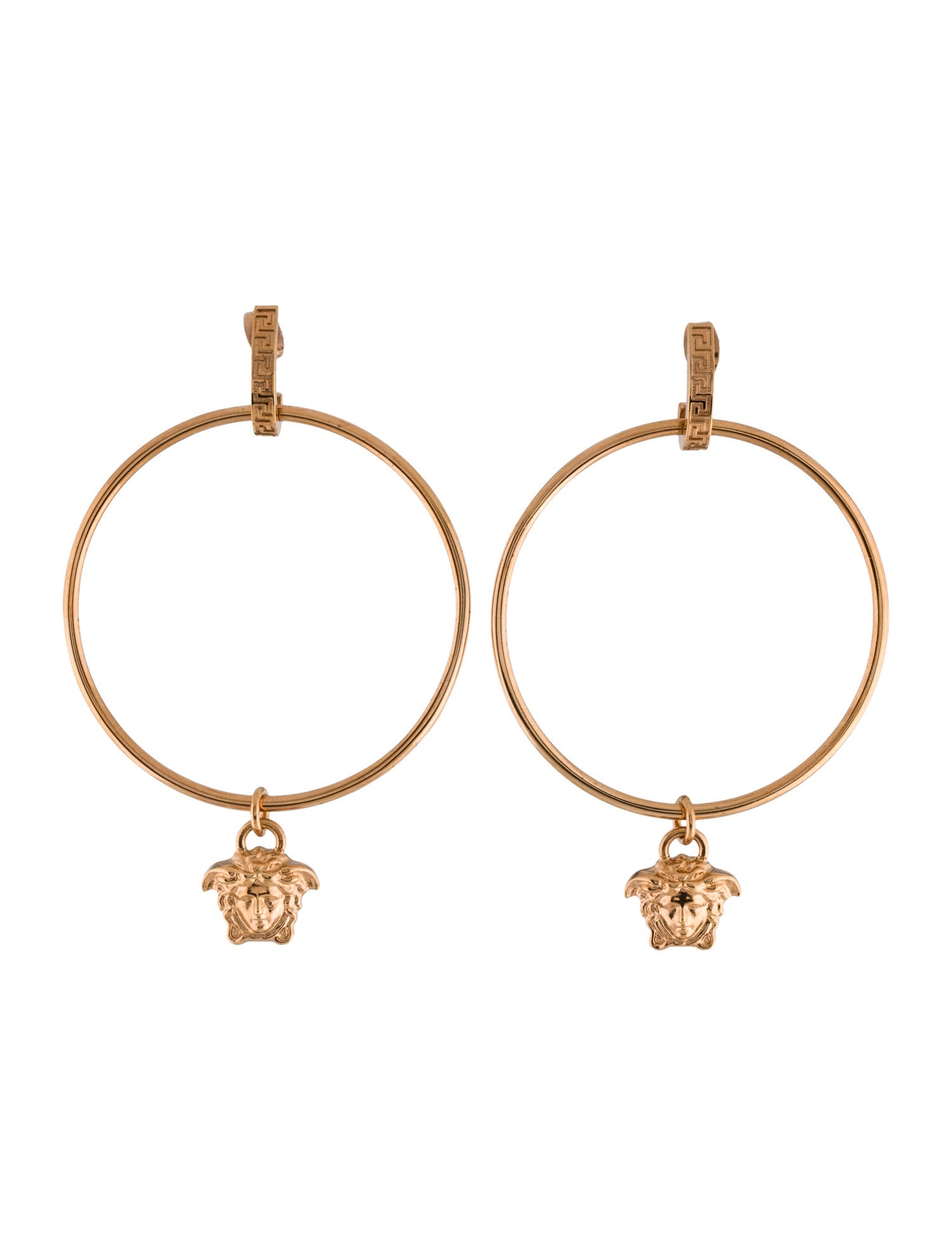 Versace Medusa Hoop Earrings - Gold-Tone Metal Hoop, Earrings ...