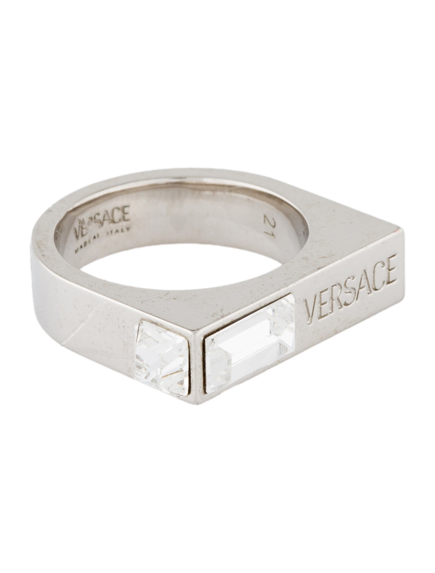 Versace Versace Crystal Cocktail Ring - Clear Cocktail Ring, Rings ...