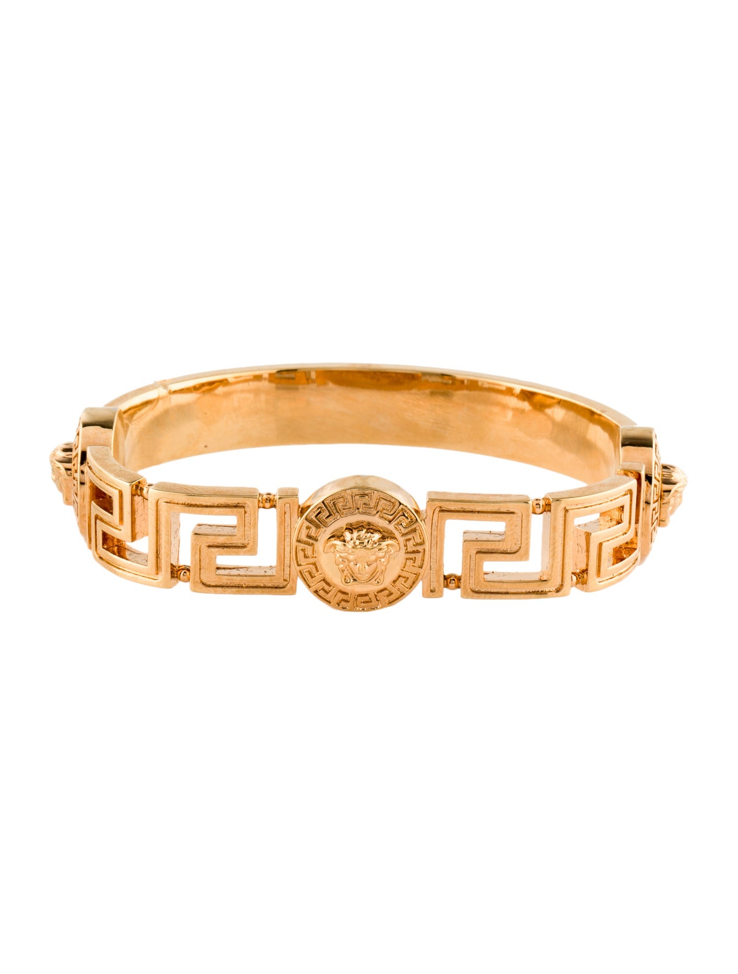 Versace Medusa Greca Bangle - Brass Bangle, Bracelets - VES168842 | The ...