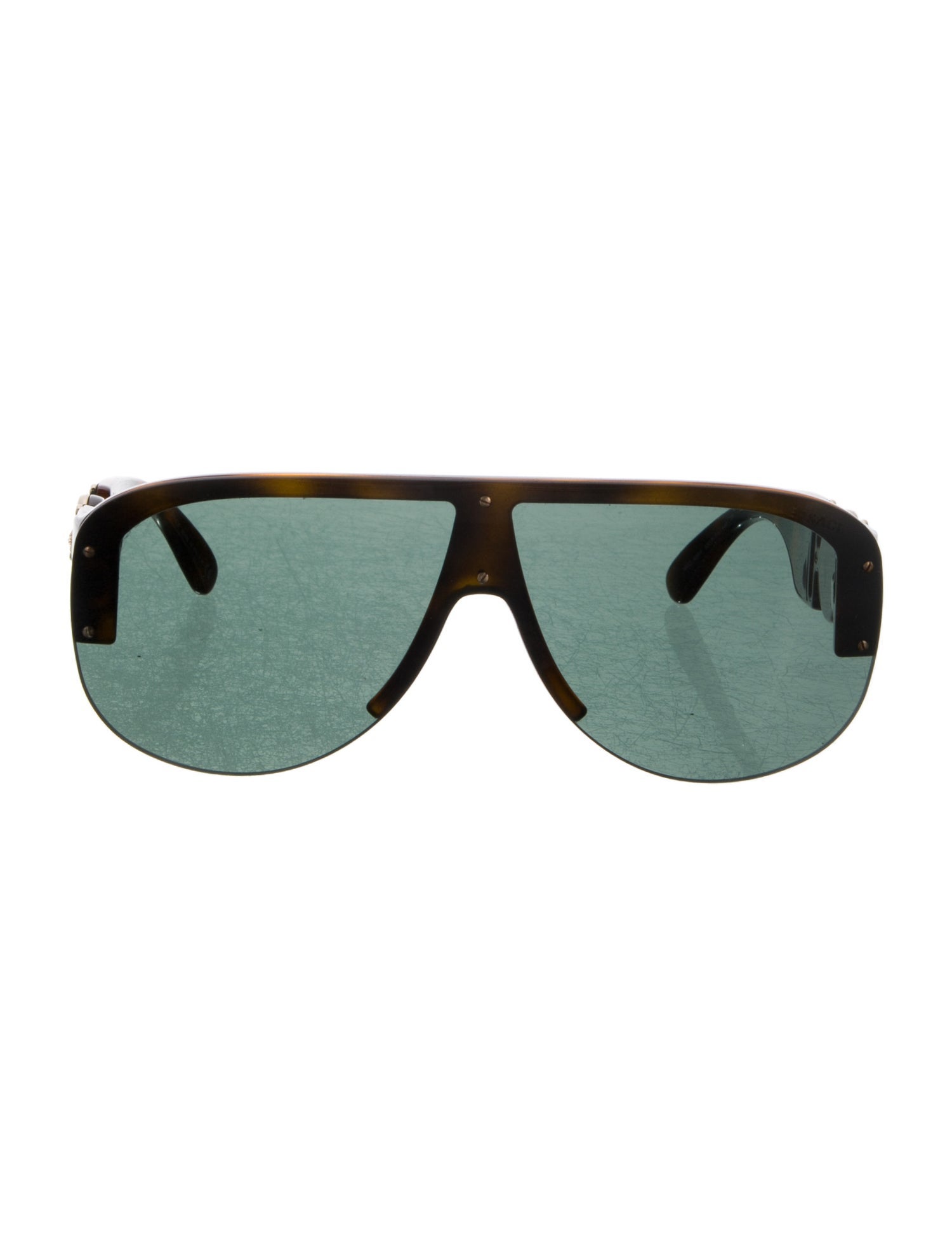 Versace Medusa Insignia Shield Sunglasses - Black Sunglasses ...