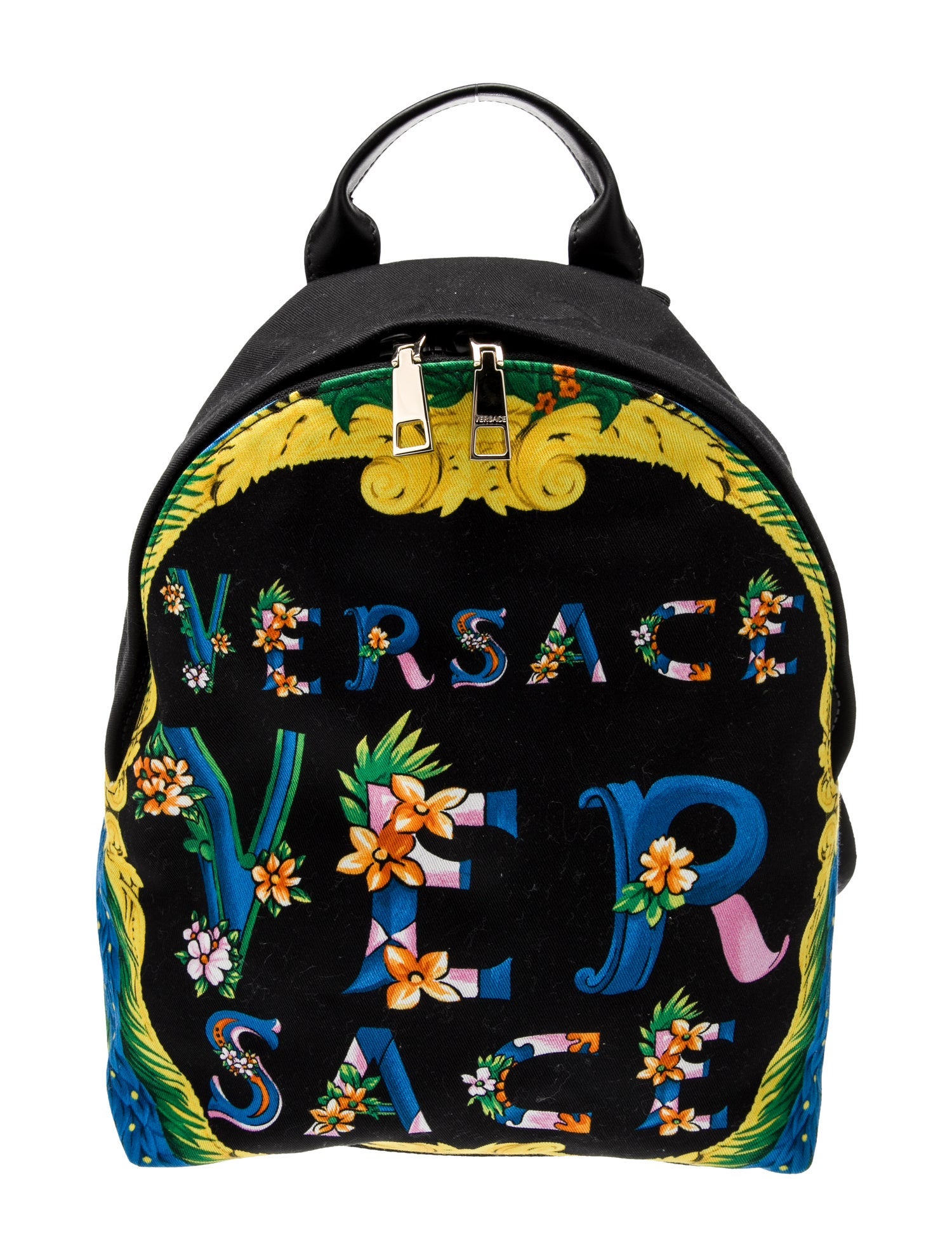 Versace Canvas Backpack w/ Tags - Black Backpacks, Handbags - VES170390 ...